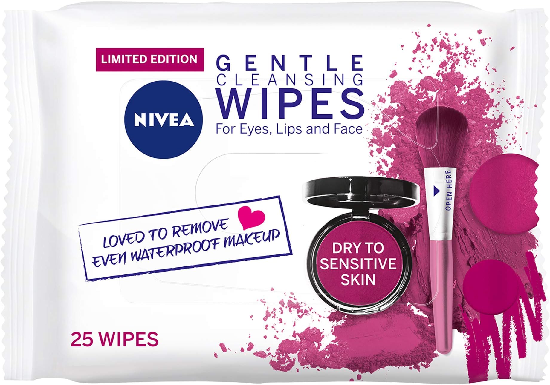 Amazon.com: Nivea Visage Daily Essentials Gentle Facial Cleansing Wipes 25 : Beauty & Personal Care