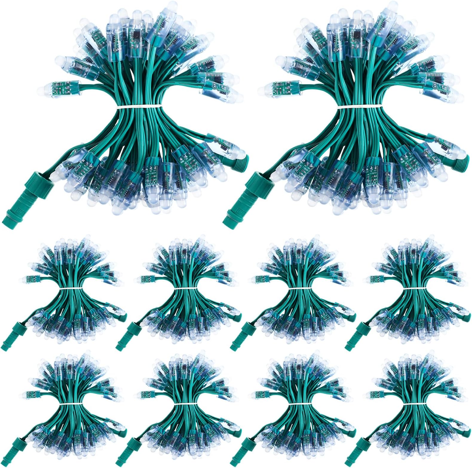 Amazon.com: ALITOVE 12V WS2811 LED Pixels Addressable RGB Outdoor ...