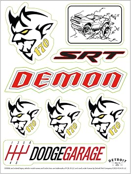 Amazon.com: Dodge Demon 170 Stickers Sheet - 9 Ultimate Muscle Car ...