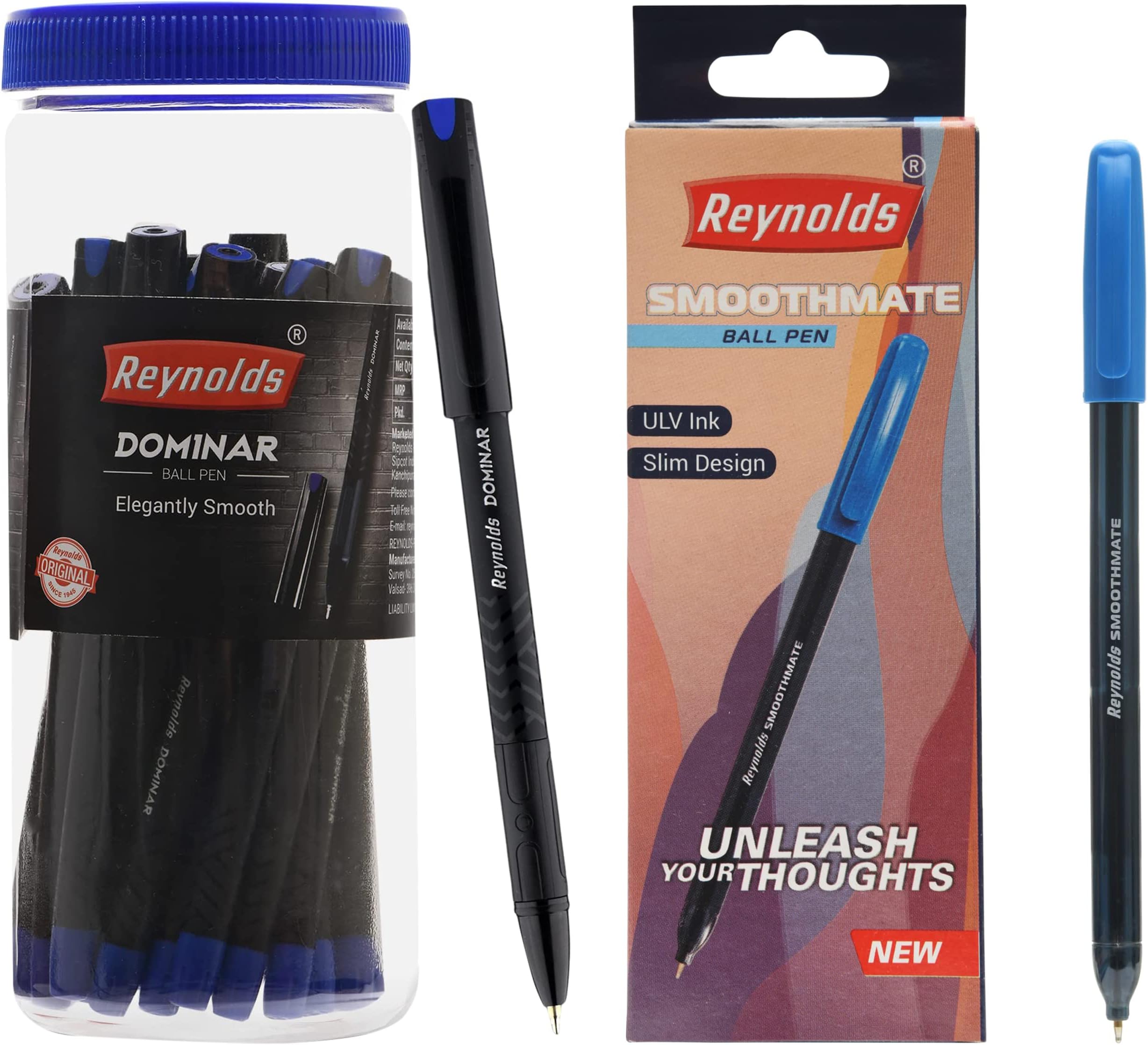Reynolds Ball Pen SMOOTHMATE 10 CT PENS - BLUE Ball Pen : Amazon.in ...