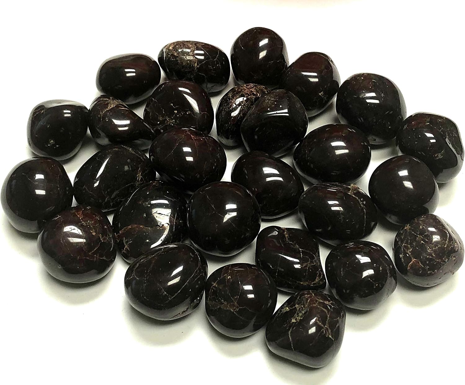 Amazon.com: Zentron Crystal Collection Tumbled Garnet Stones - Large 1 ...