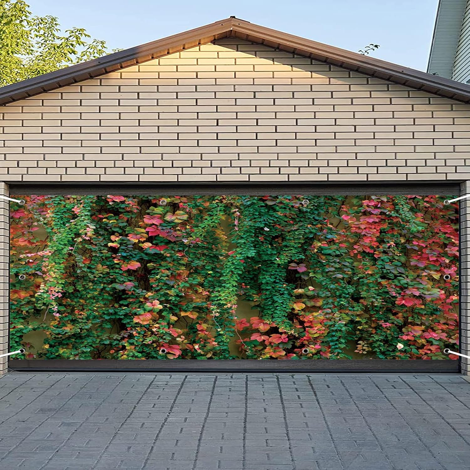 Amazon.com: CSFOTO 7x16ft Leaf Wall Garage Door Decoration Banner ...