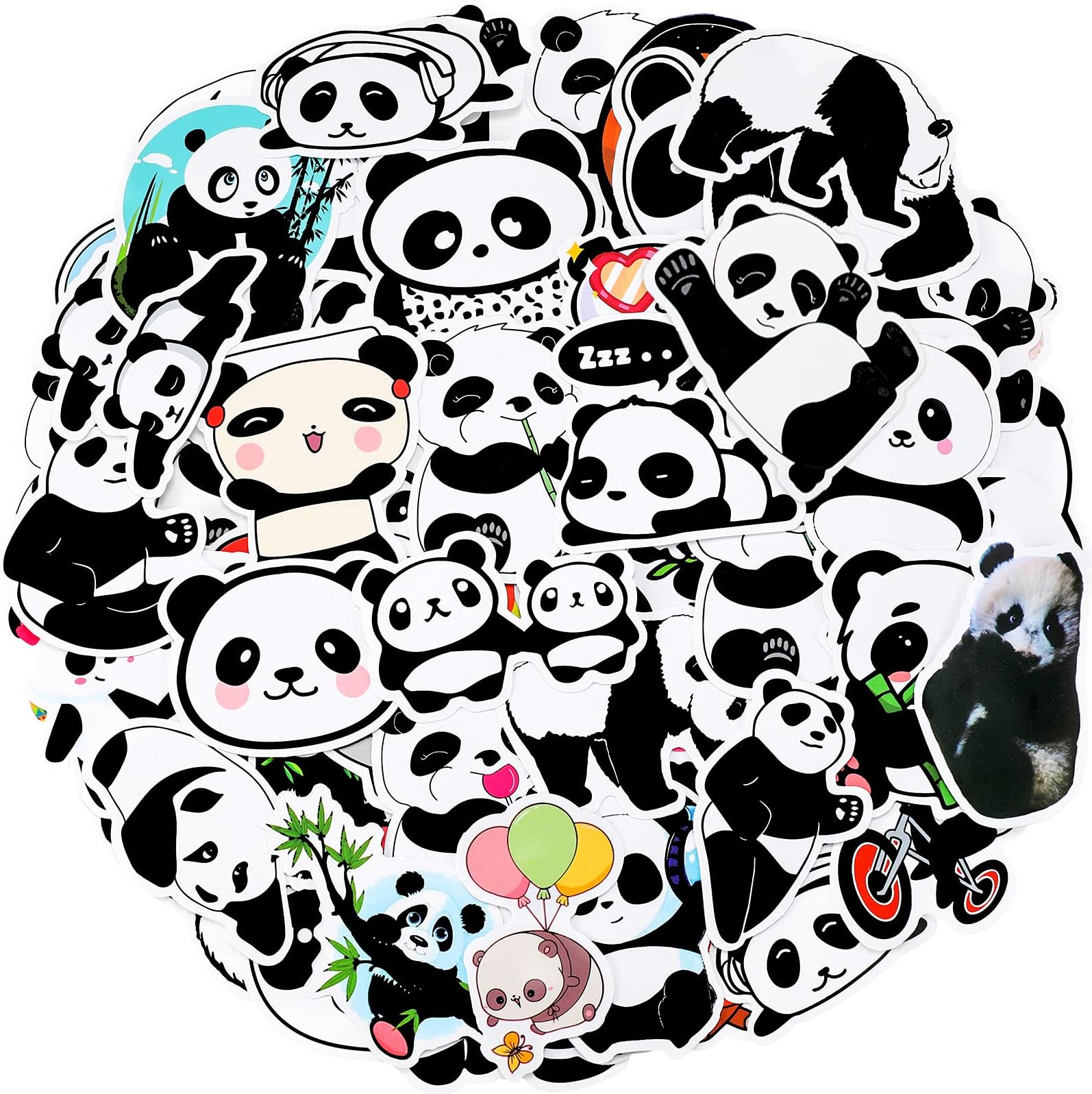 Amazon.com: 100 pieces Panda Stickers for Kids Vinyl Panda Decals Party ...