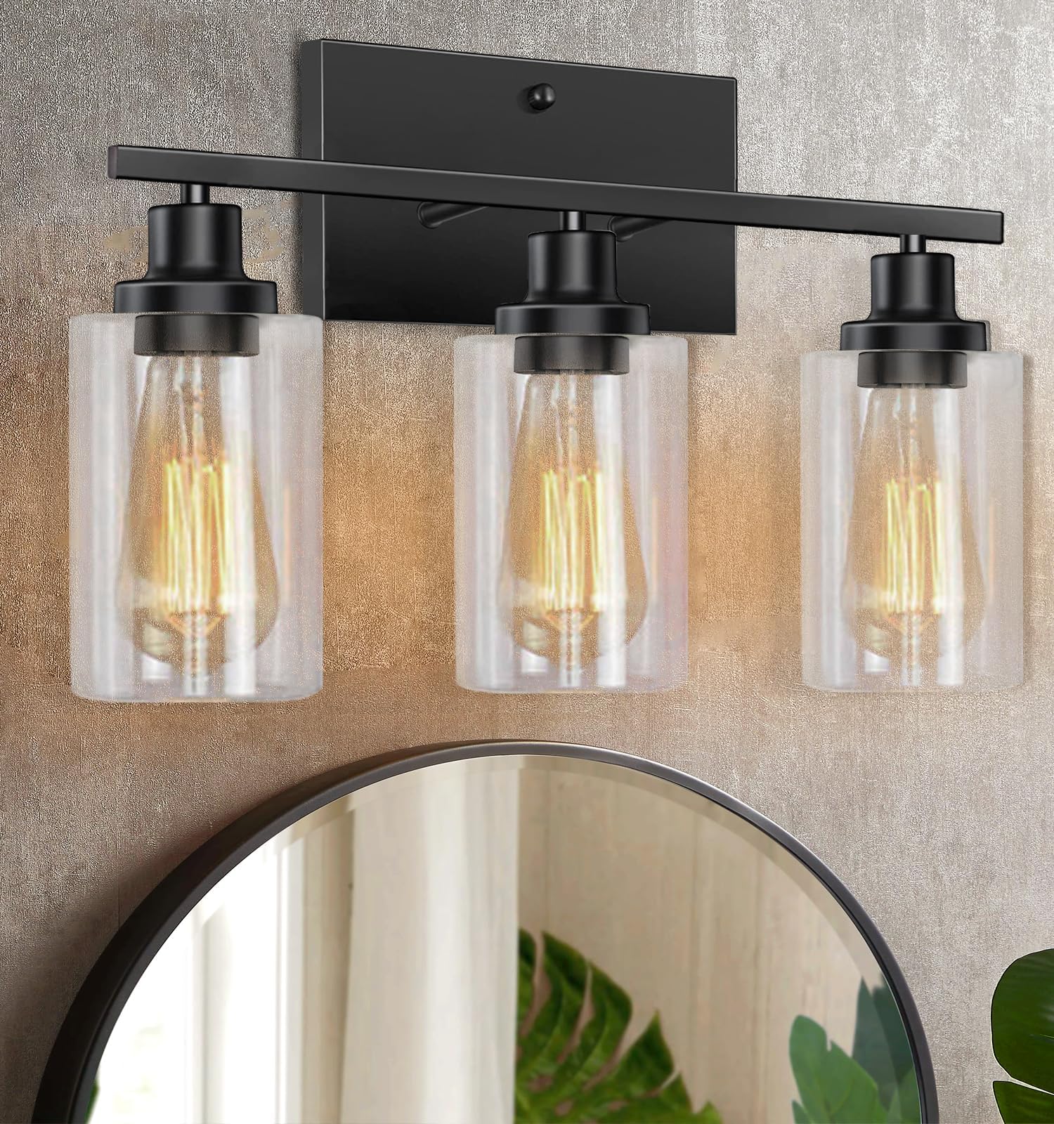 Bathroom Light Fixtures Over Mirror, 3-Light Vanity Lights for Bathroom ...