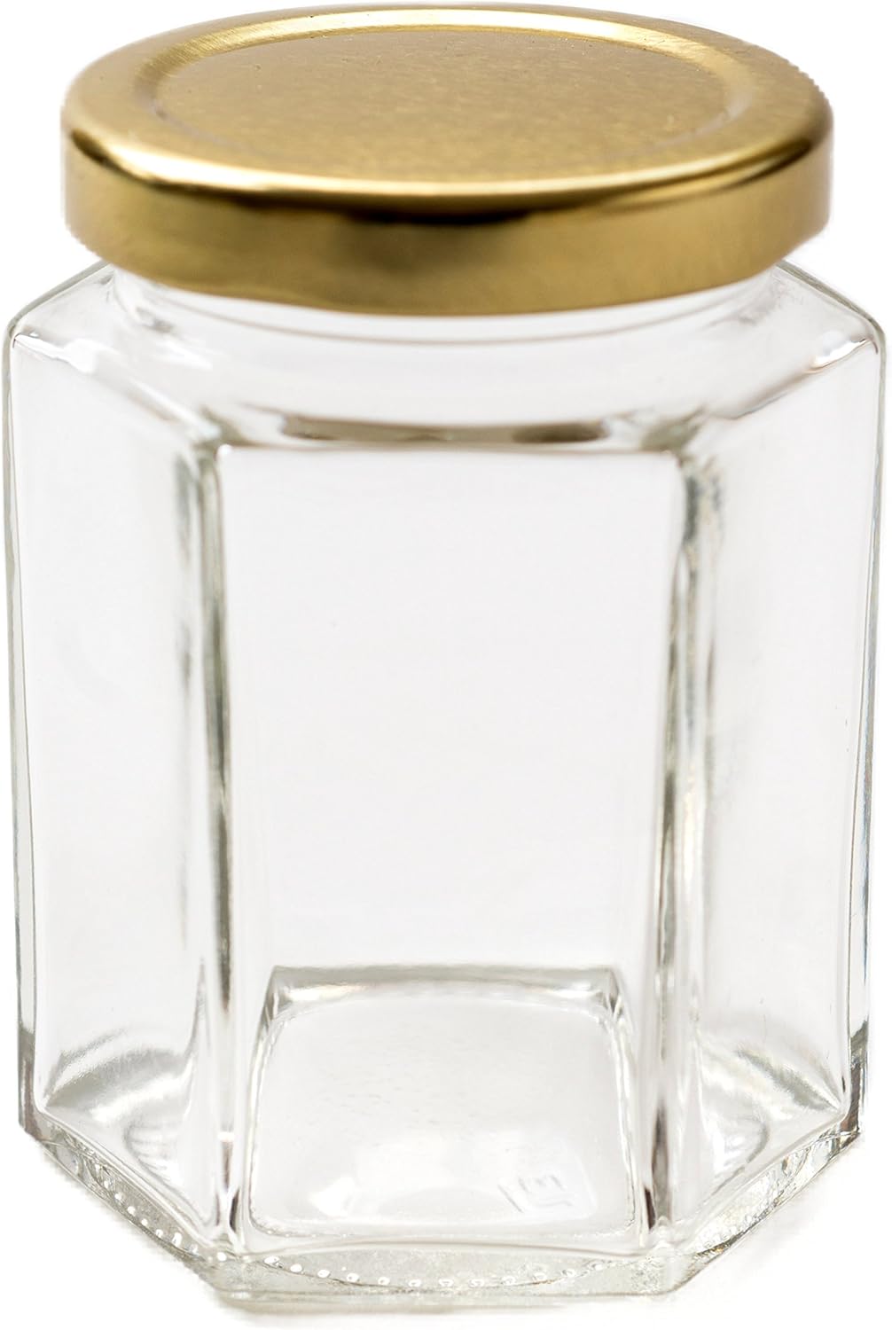 Nutley's Hexagonal 8oz Jam Jars with Gold Lids (pack of 24) : Amazon.co ...
