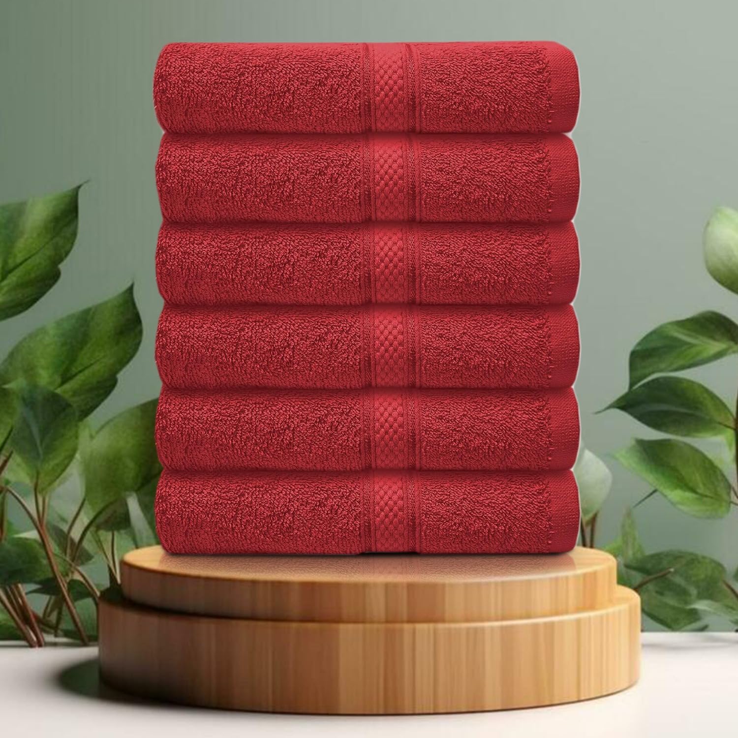 Casabella premium pack of 6 Hand Towels 100% cotton 500 GSM quick Dry ...