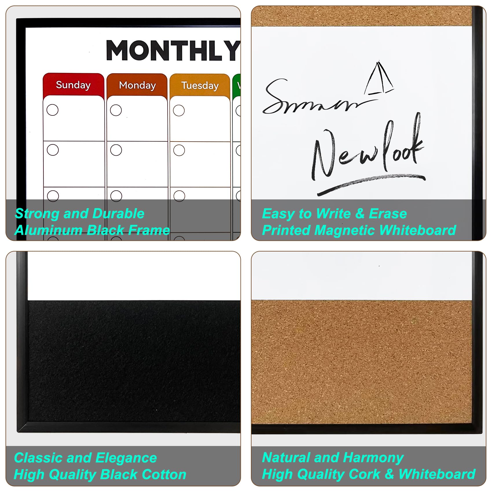 Snapklik.com : Family Monthly Calendar Whiteboard For Walls, Magnetic ...