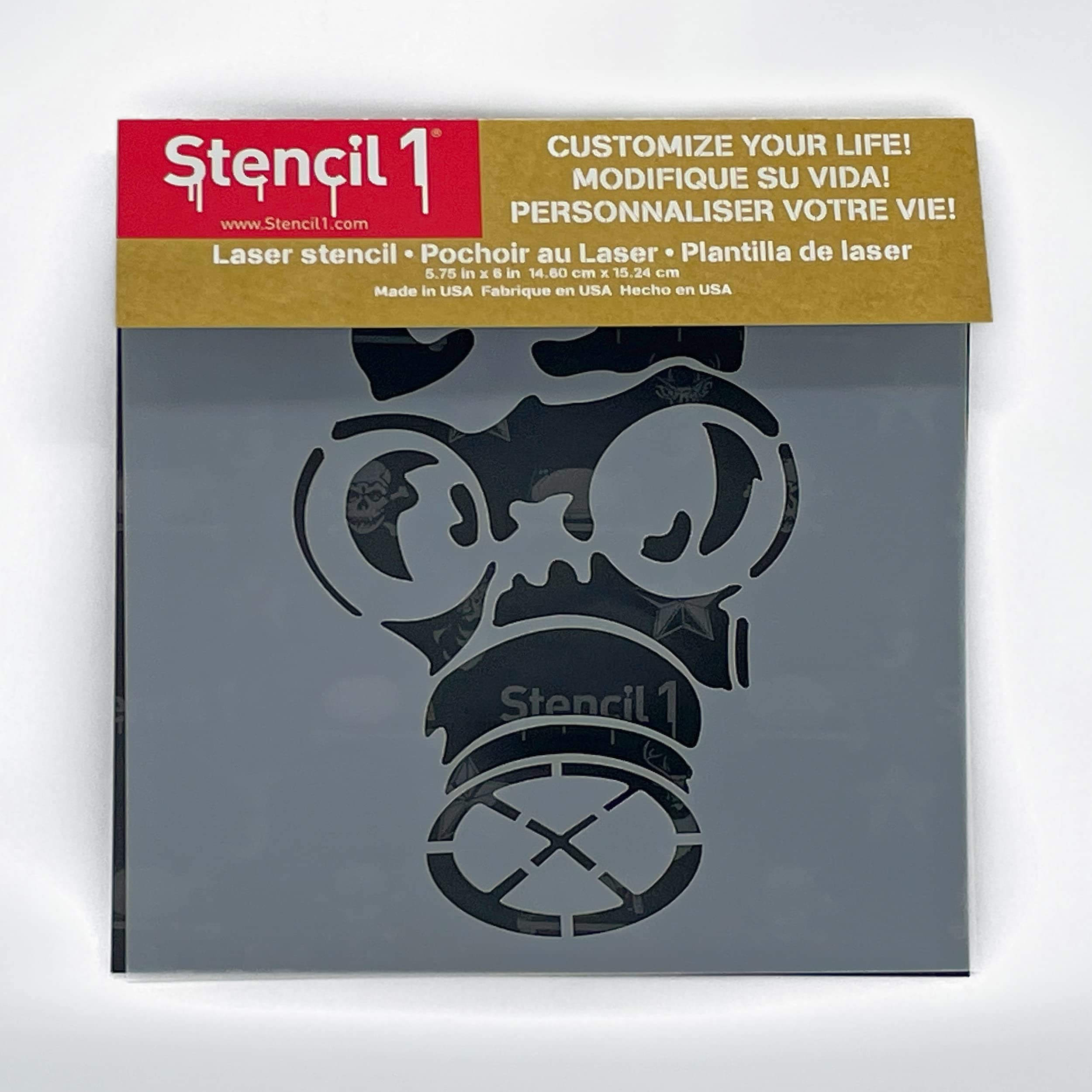 Skull Gas Mask Stencil