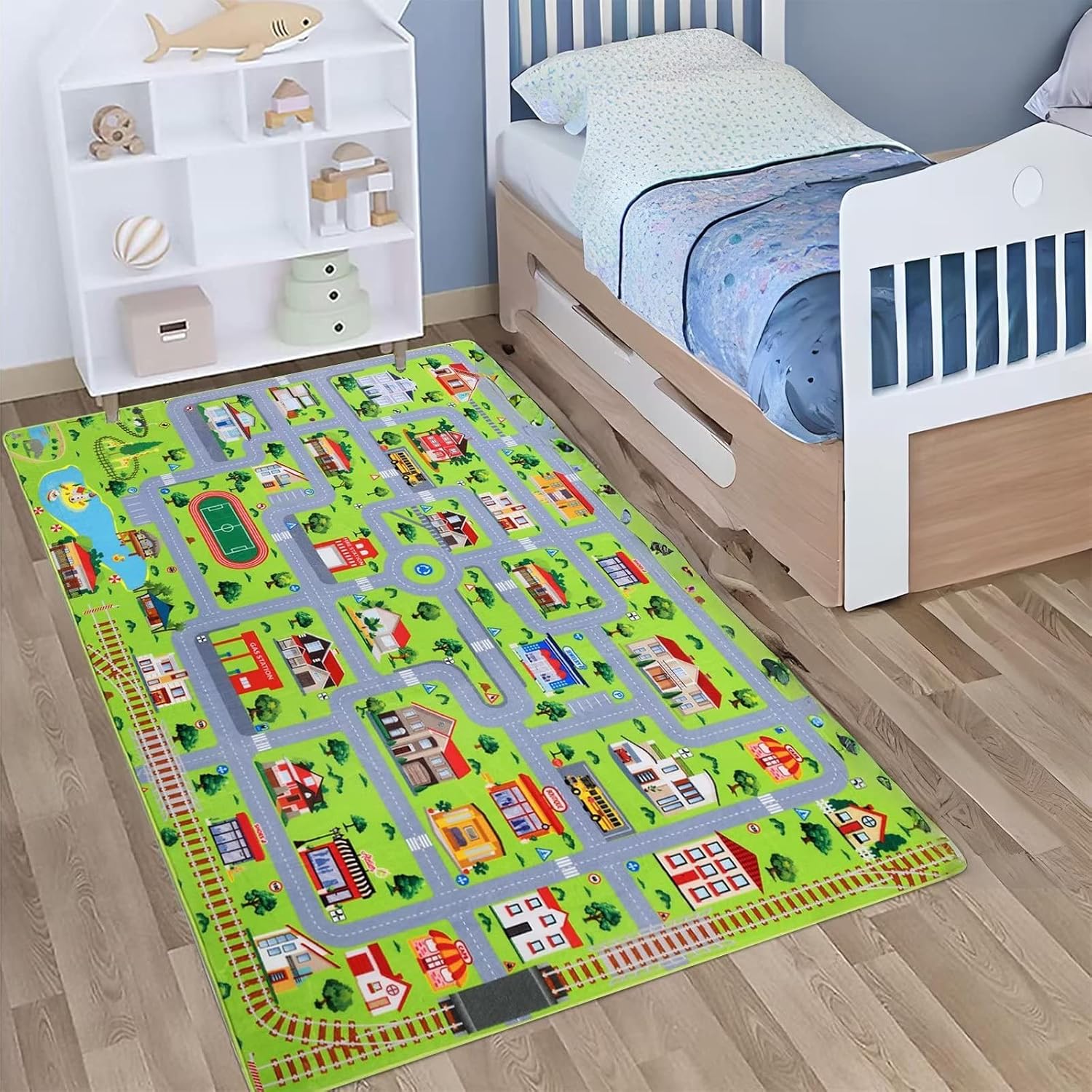 Amazon.com: Zacoo Kids Carpet Playmat Rug City Life Game Play Area Rug ...