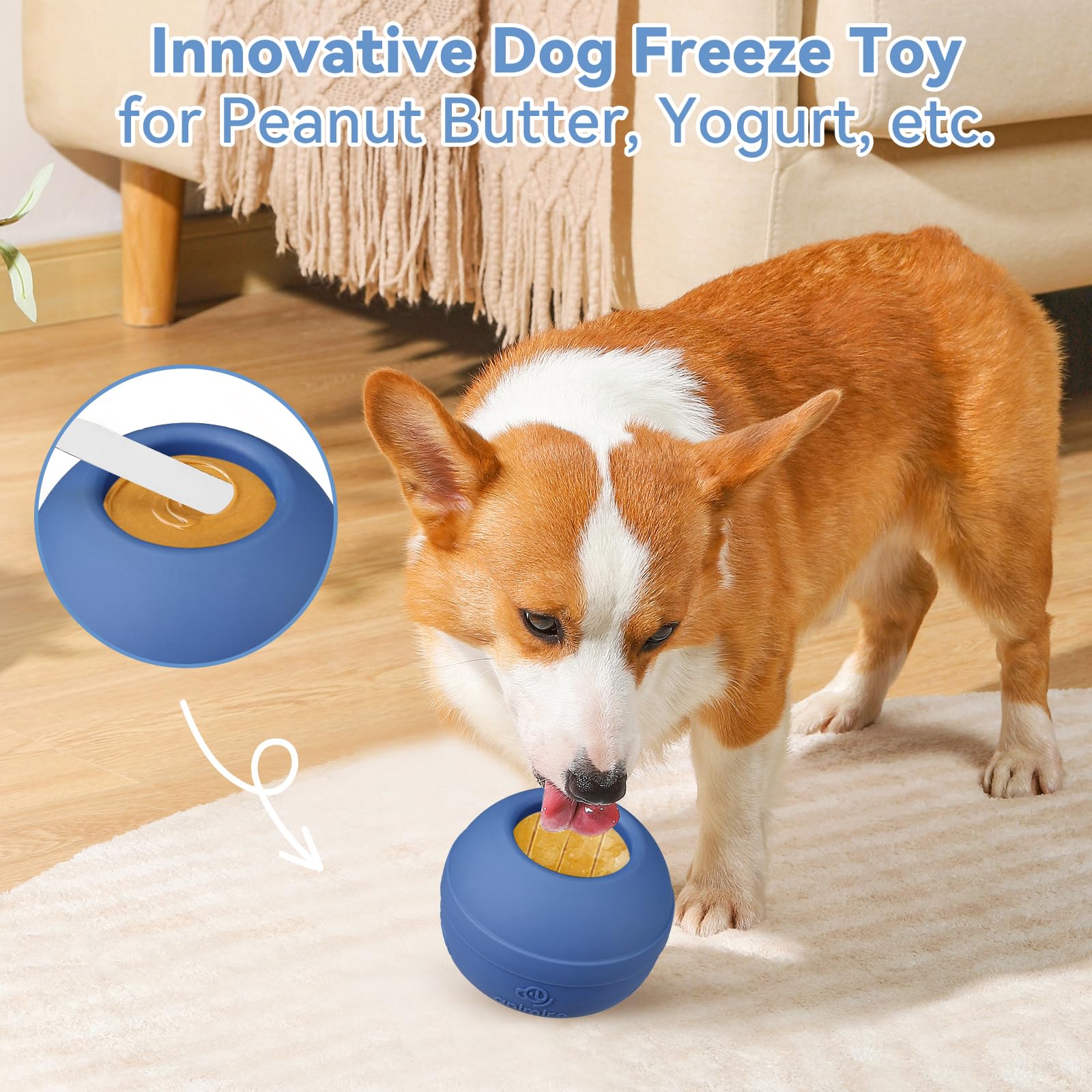 Snapklik.com : Animire Long-Lasting Interactive Dog Lick Toy, Stuffable ...