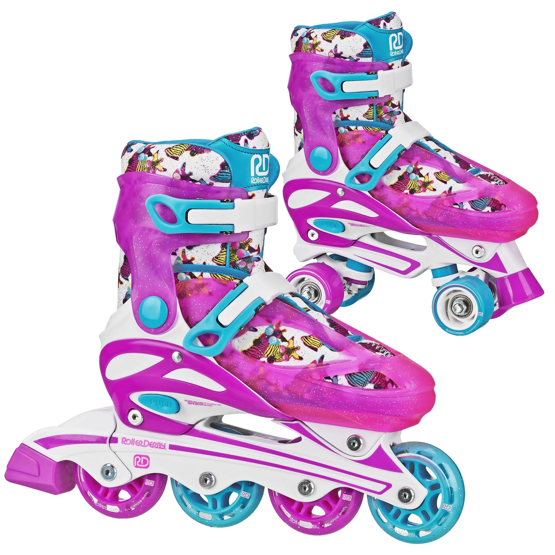 Snapklik.com : Roller Derby Falcon 2-in-1 Combo Quad And Inline Skates ...