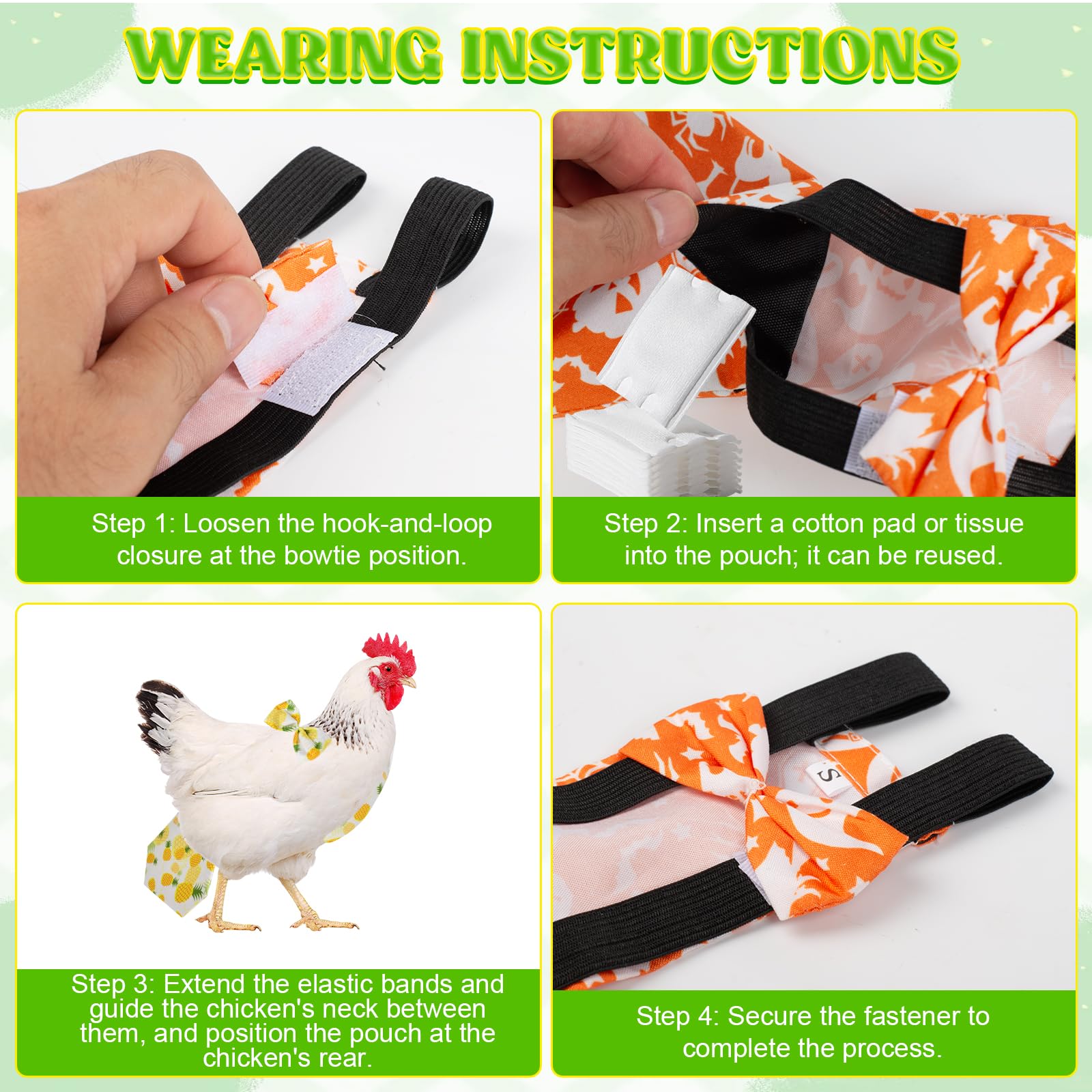 Pet Chicken Diaper Chicken Diaper Reusable Waterproof Nappy For Duck ...