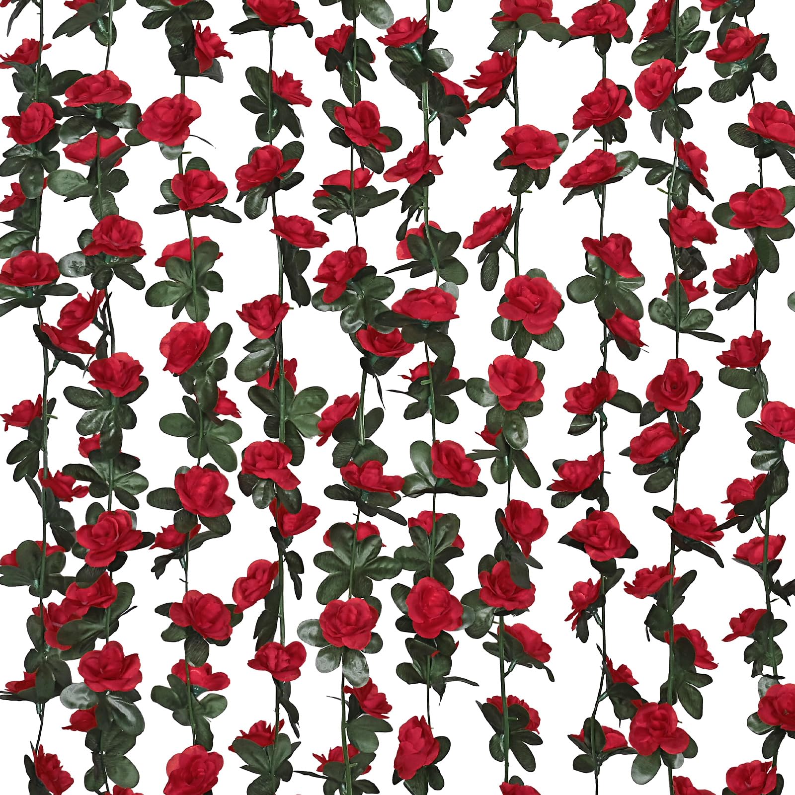 Amazon.com: MARTINE MALL Flower Garland Rose Vines, 8 Strands 66Ft ...