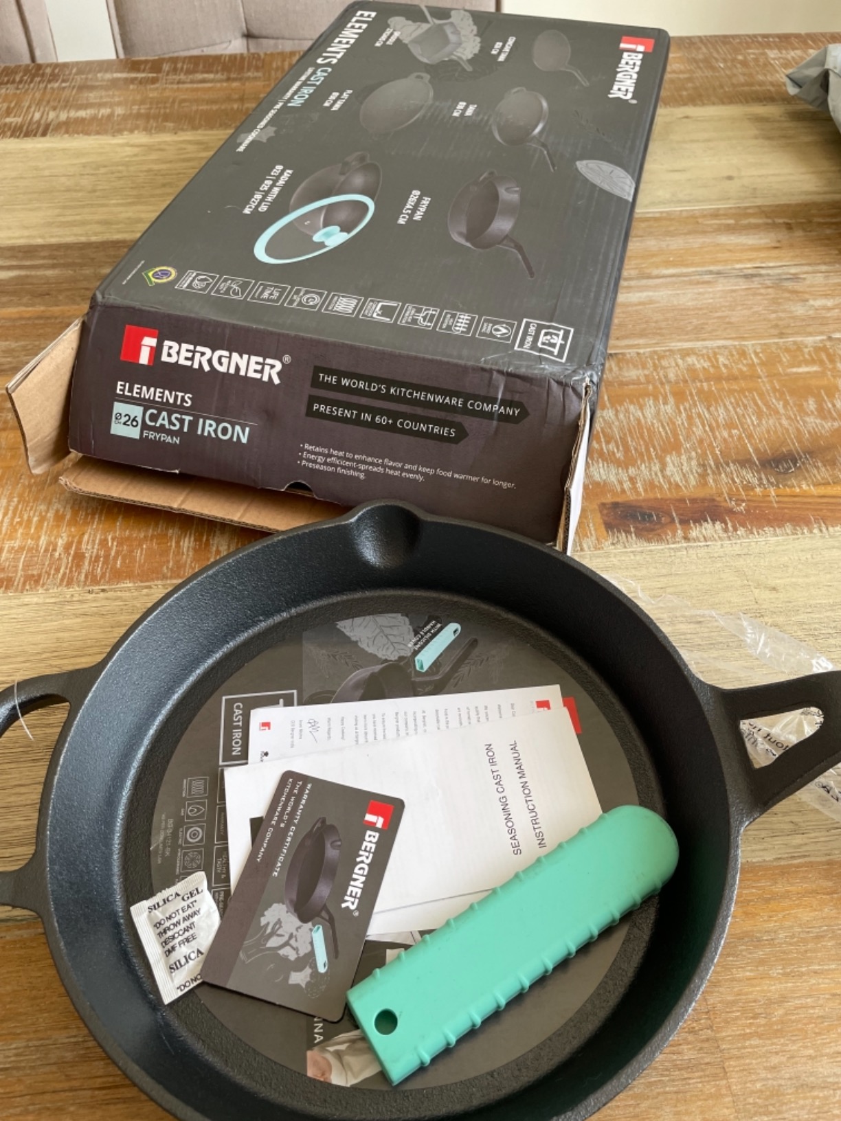 Buy Bergner Elements Pre-Seasoned Cast Iron 2 Pcs Cookware Set - 30cm ...