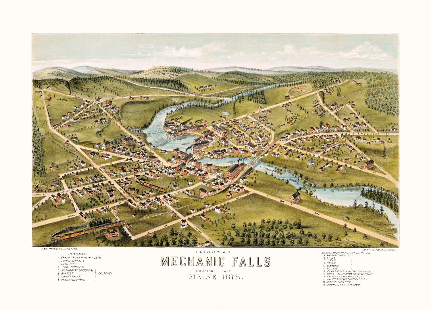 Maps Of The Past - Historical Map of Mechanic Falls Maine - Stoner 1878 ...