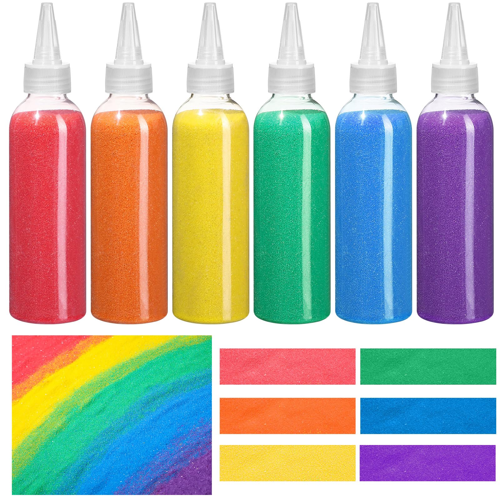 Snapklik.com : Libima Art Sand Colored 9oz Sand Bottles For Kids DIY ...
