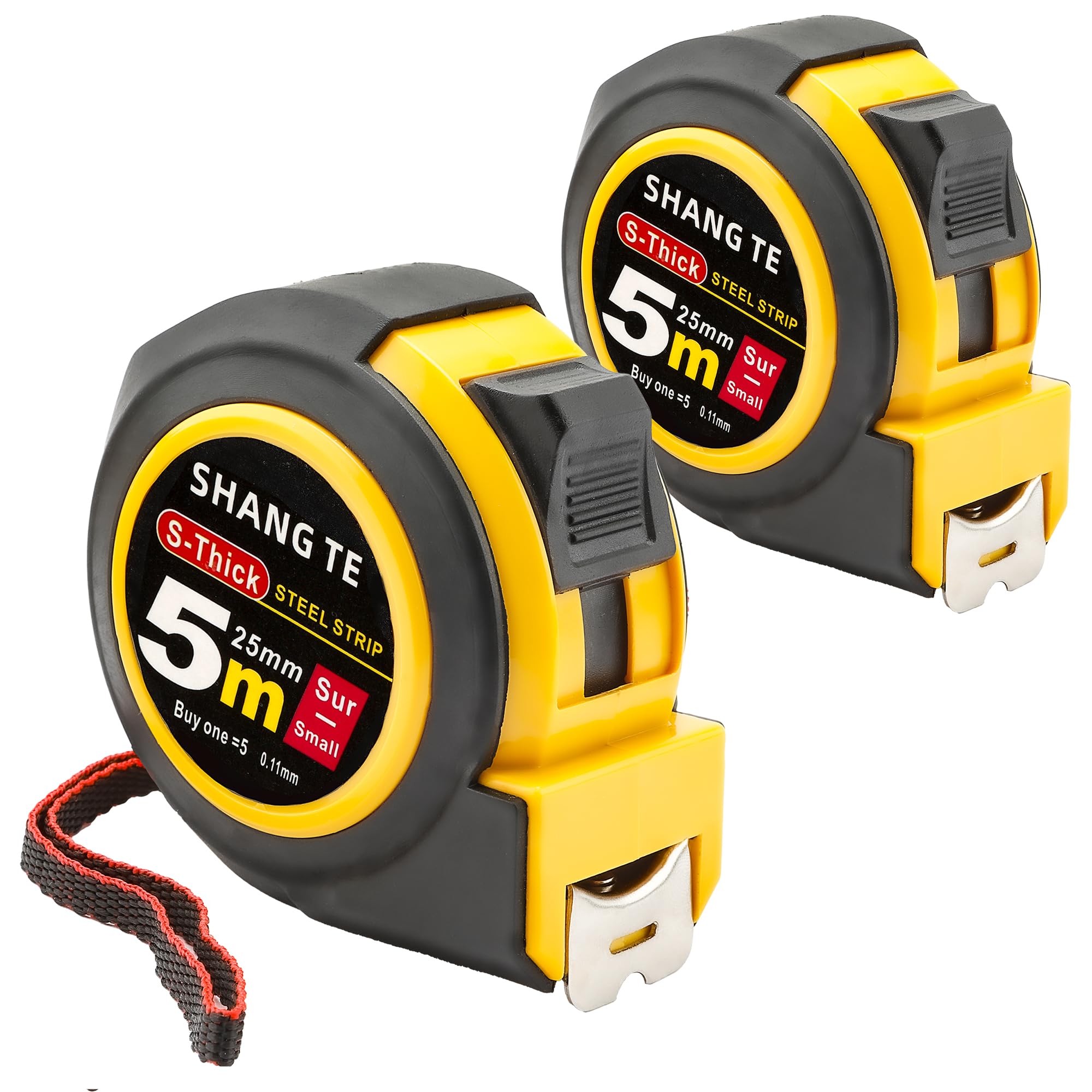 2 Packs Measuring Tape Retractable 16 ft, Steel Tape Measure, 16-Foot ...