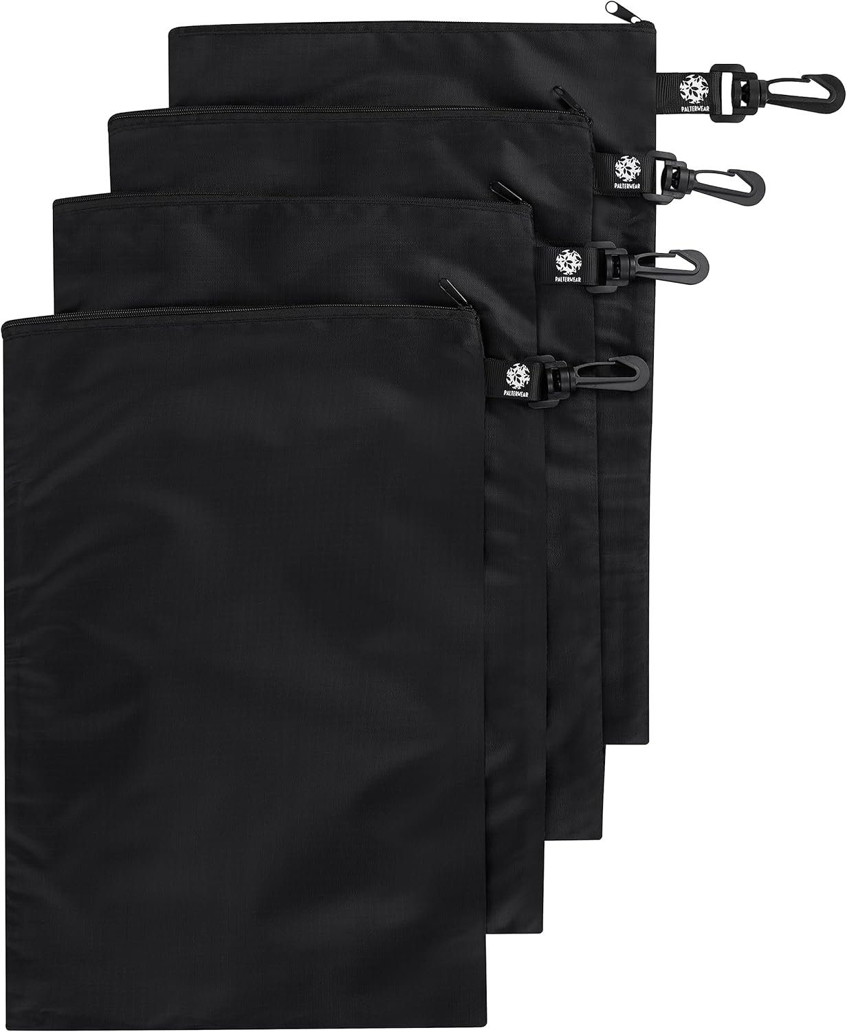 Amazon.com | PALTERWEAR Ripstop Nylon Zipper Bag with Clip - Set of 4 ...