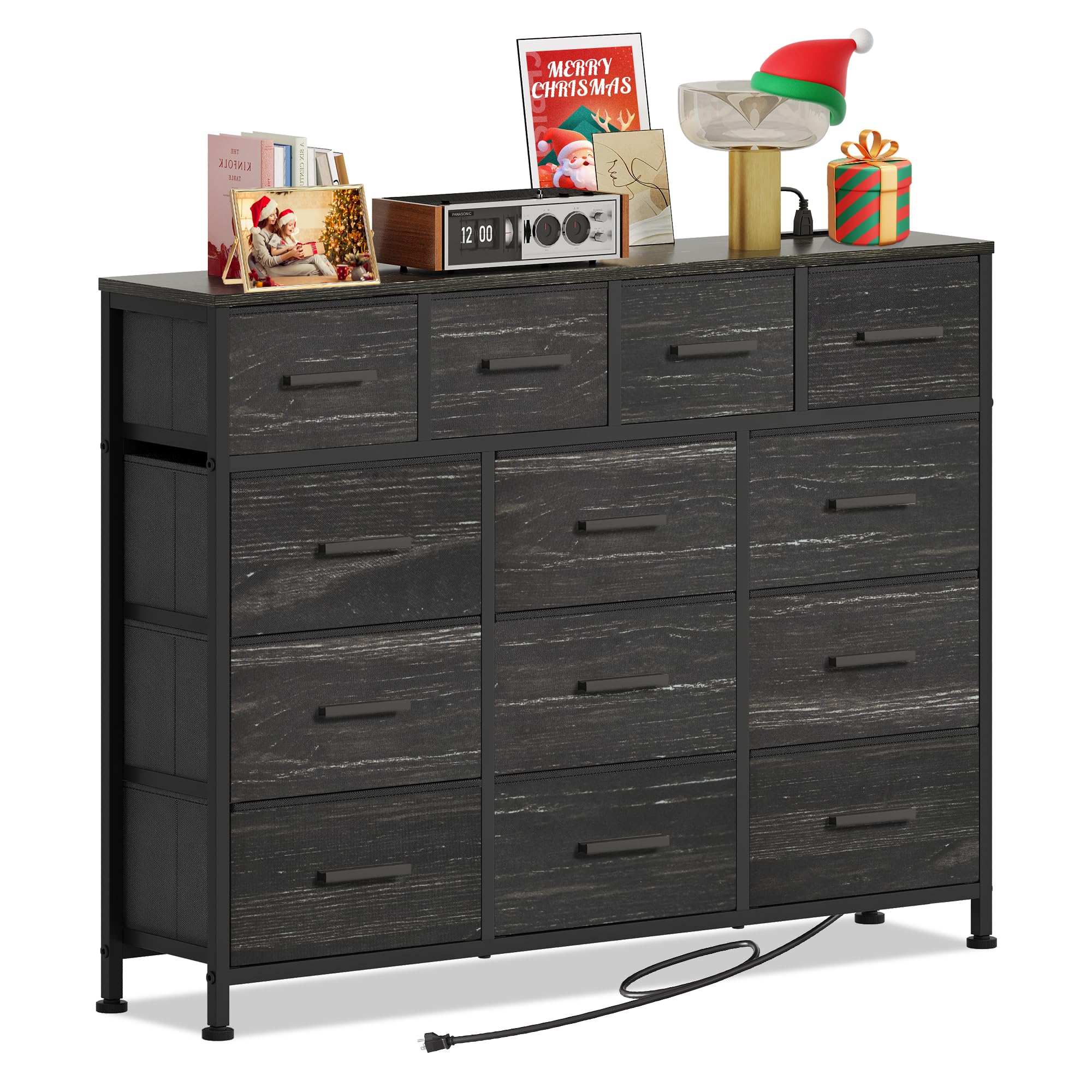 Amazon.com: EKNKOZY Dresser TV Stand with 13 Drawers, Up to 60" Dresser ...