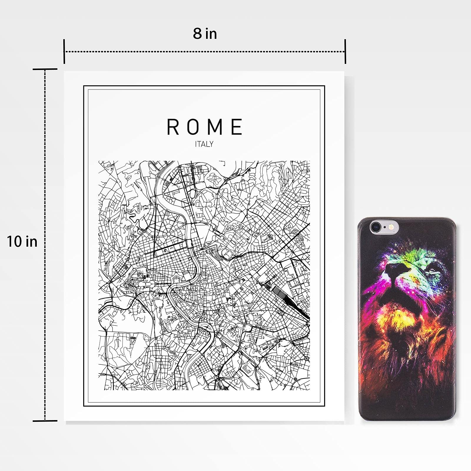 Rome Map Rome Print Map Of Rome Italy Map Italy | Desertcart KUWAIT