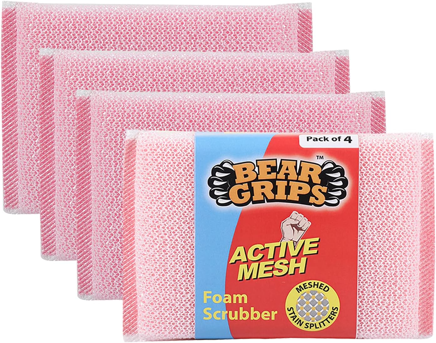 Suzec Active mesh Scrub - Foam/Sponge Scratch Proof Scrubber with with ...