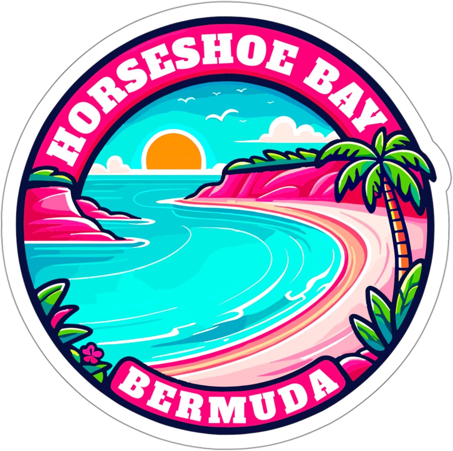 Amazon.com: No Thorns Media Horseshoe Bay Bermuda Sticker Weatherproof ...
