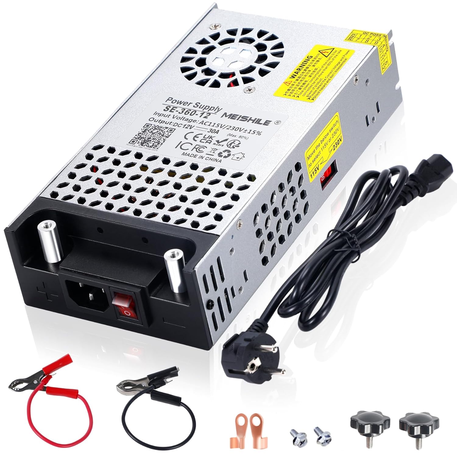 MEISHILE 12V 30A 360W Anahtarlama Güç Kaynağı ACto DC Transformatörler ...