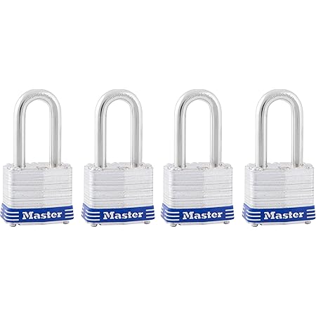 Master Lock M1XQLF Magnum Heavy Duty Outdoor Padlock with Key, 4 Pack Keyed-Alike - Master Lock ...