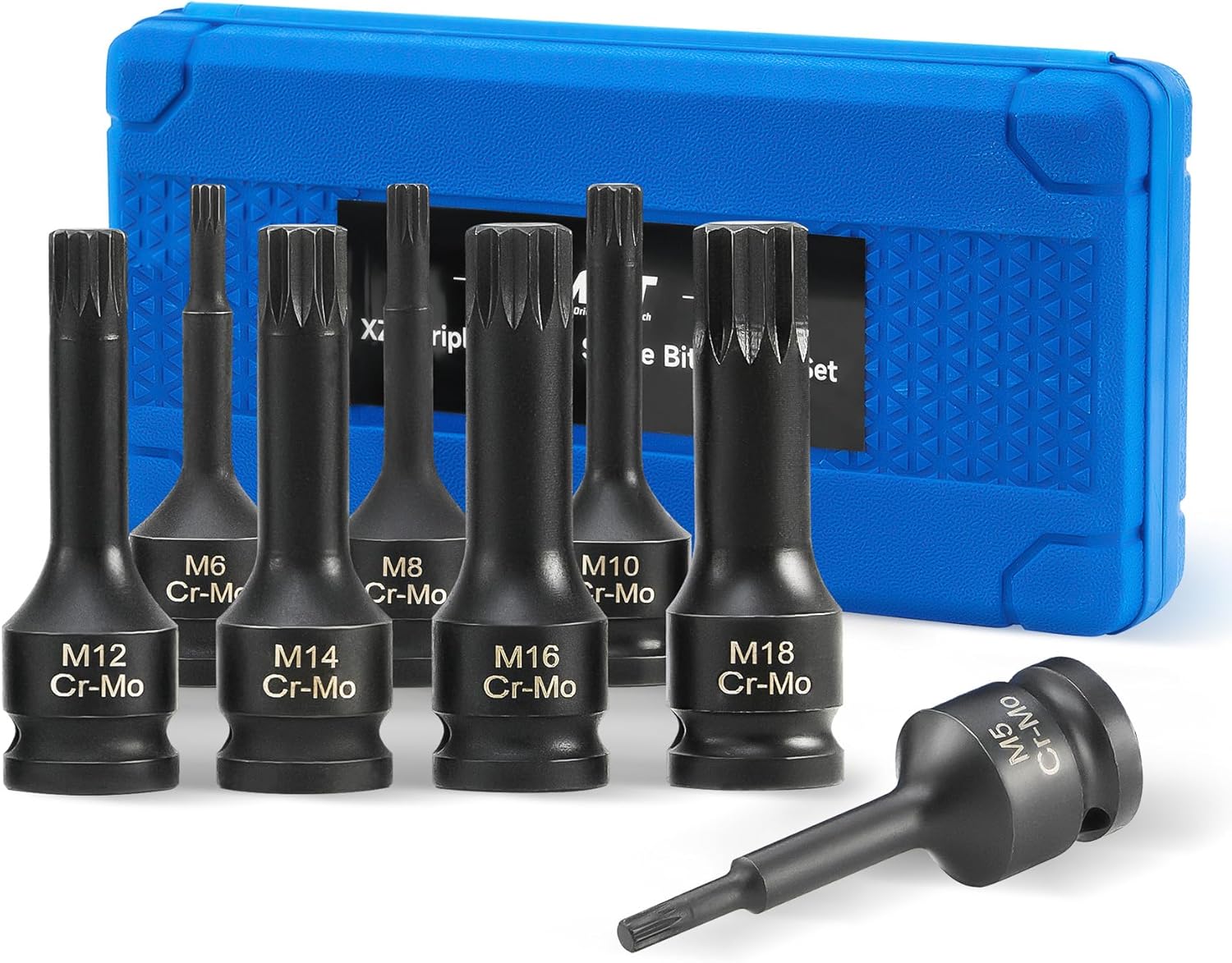 Orion Motor Tech XZN Triple Square Bit Sockets 8 Pieces 1/2 Orion Motor Tech XZN Triple Square Bit Sockets 8 Pieces 1/2
