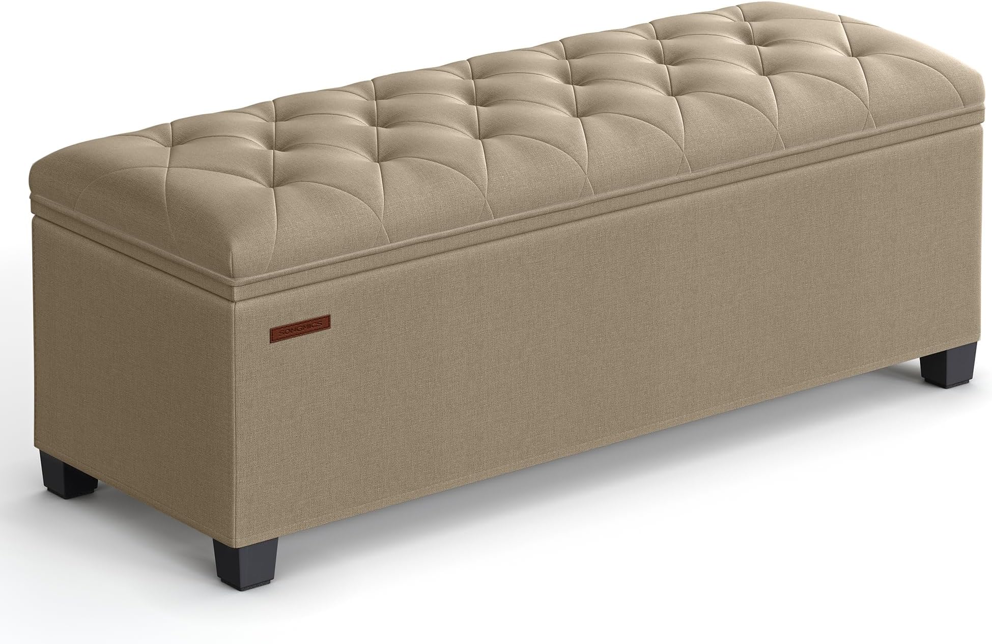 Amazon.com: SONGMICS Storage Ottoman Bench, Foot Rest with Legs, 15.7 x ...