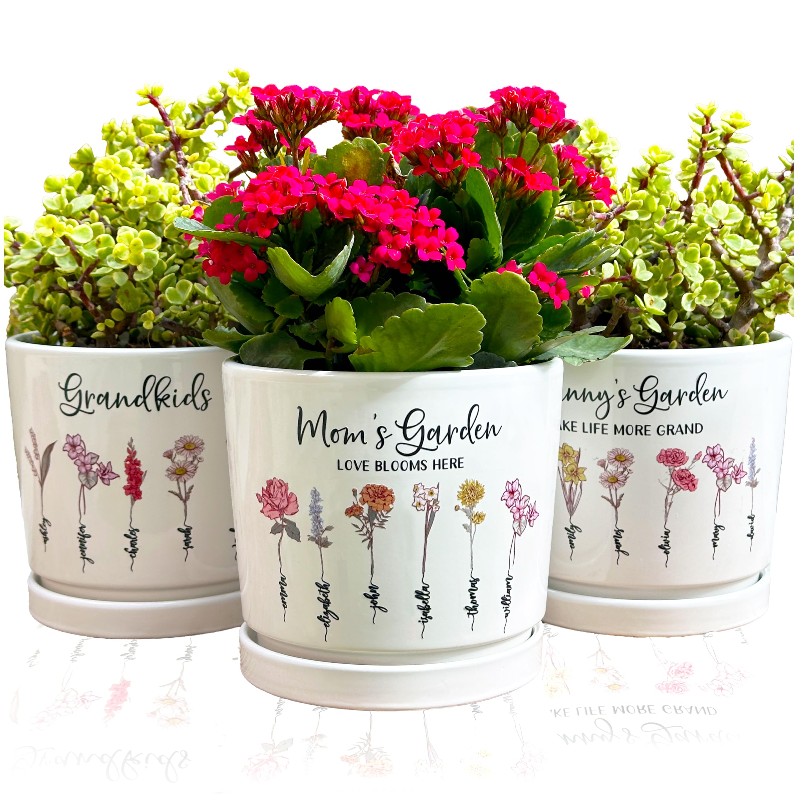 Amazon.com : Personalized Grandma Gift - Custom Flower Pot with Names ...