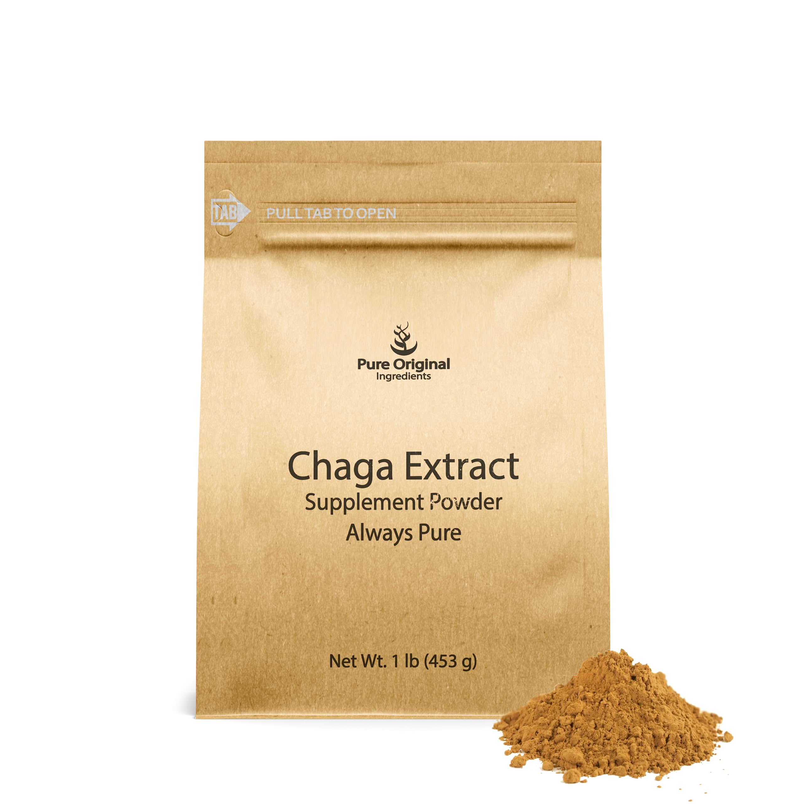 Amazon.com: PURE ORIGINAL INGREDIENTS Chaga Extract (1 lb) Mushroom ...