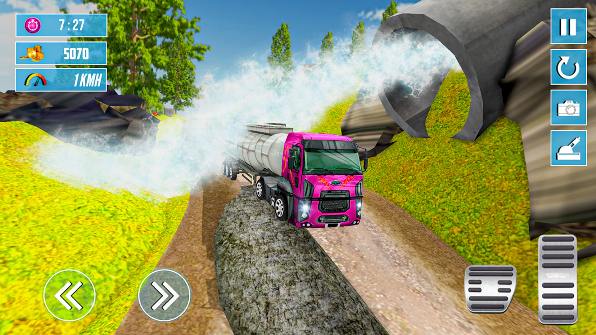 Offroad Wood Cargo Delivery Truck American Heavy Duty Driver Transport ...