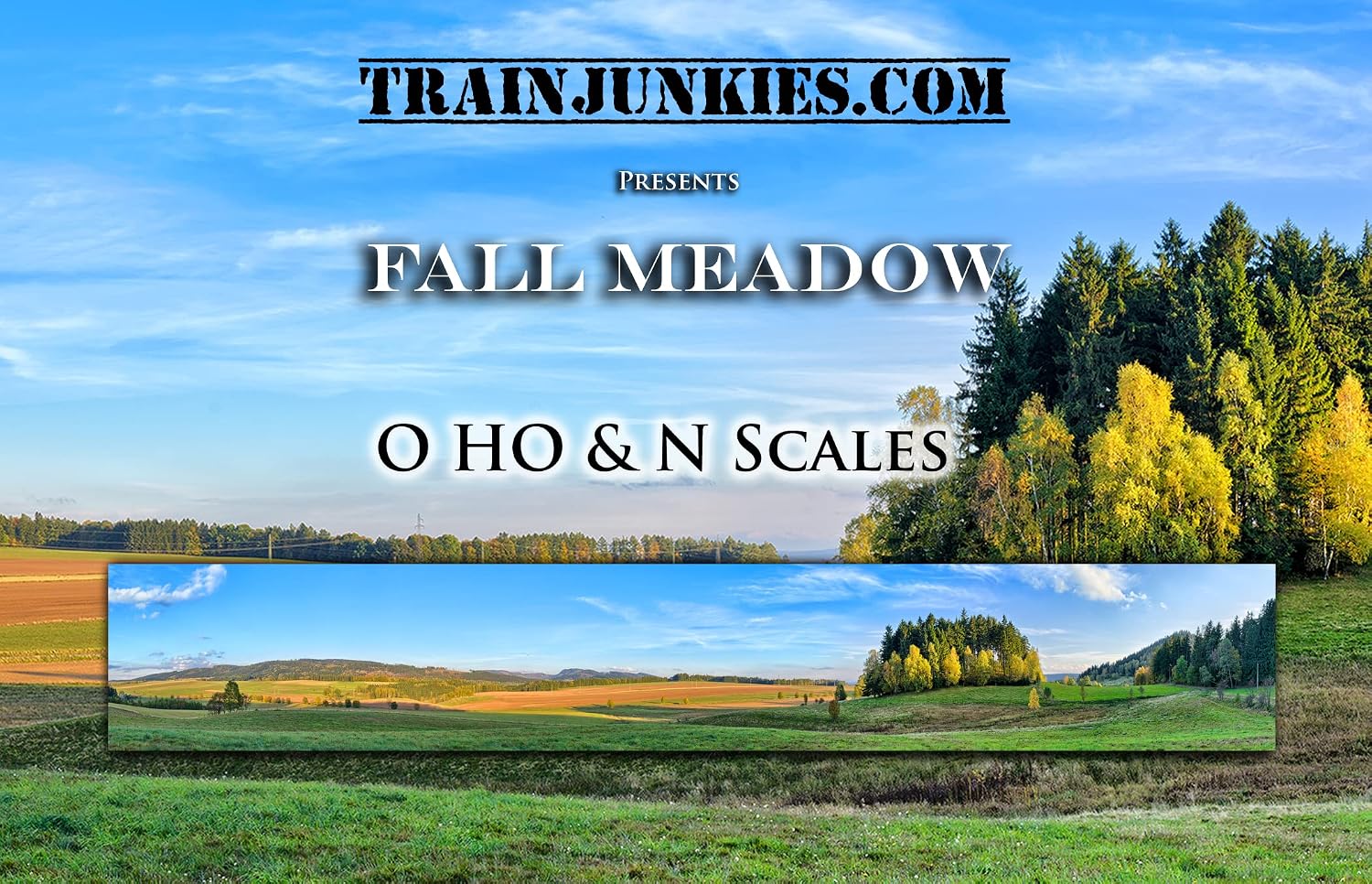 Amazon.com: Fall Meadow Model Railroad Backdrop (N Scale) : Electronics