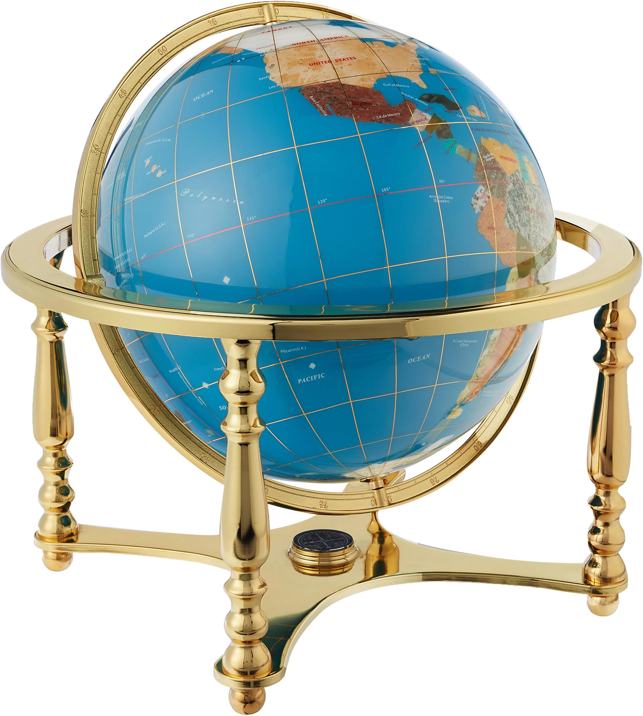 Amazon.com: Unique Art 21-Inch Tall Turquoise Ocean Table Top Gemstone ...