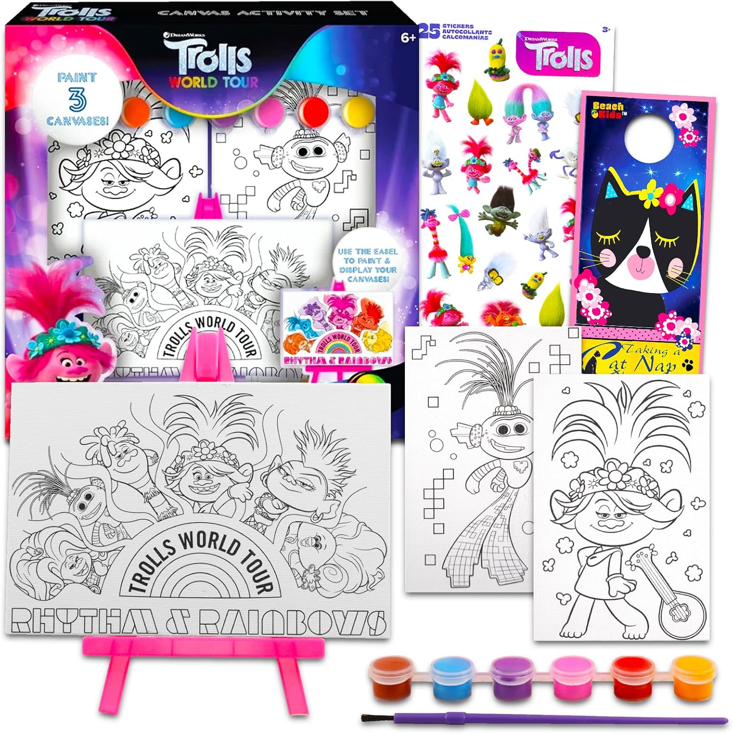 Amazon.com: Trolls Painting Set for Kids - Trolls Art Supplies Bundle ...