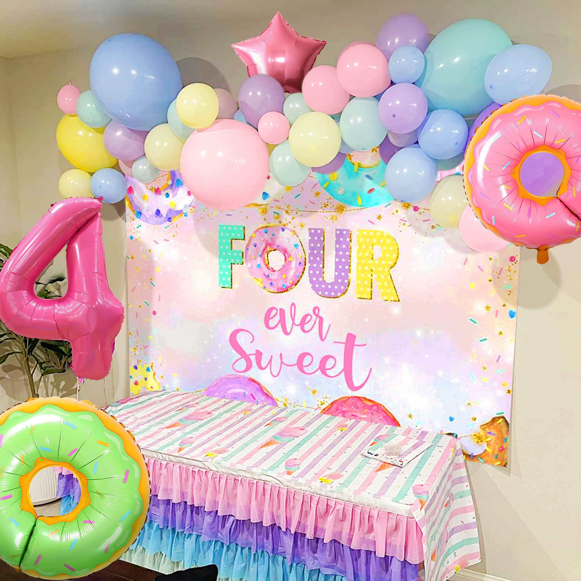 Amazon.com: RGT 56PCS Four Ever Sweet Birthday Decorations for Girl ...