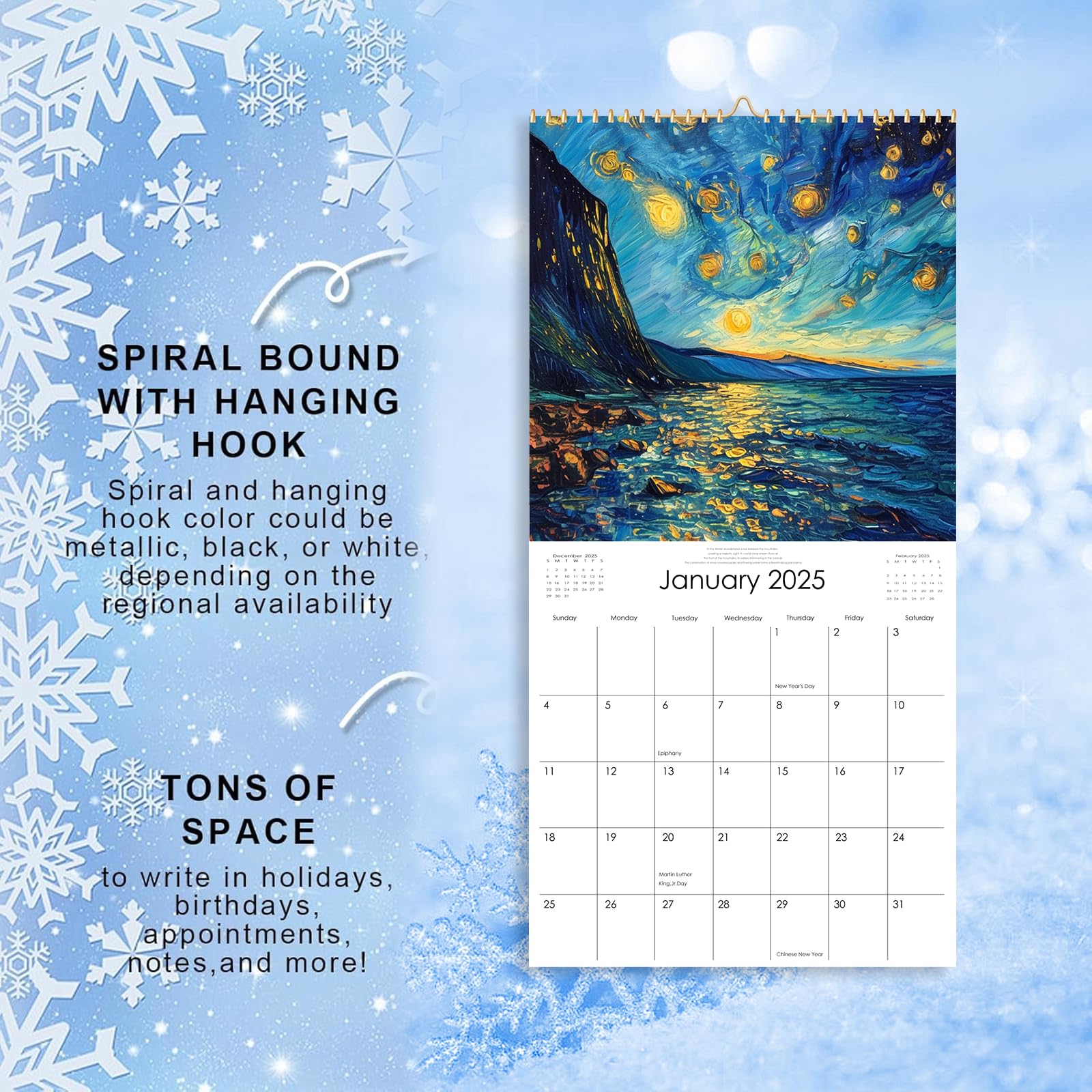 Amazon.com: 2025 Large Wall Calendar 12 x 12 inches, thick glossy paper ...