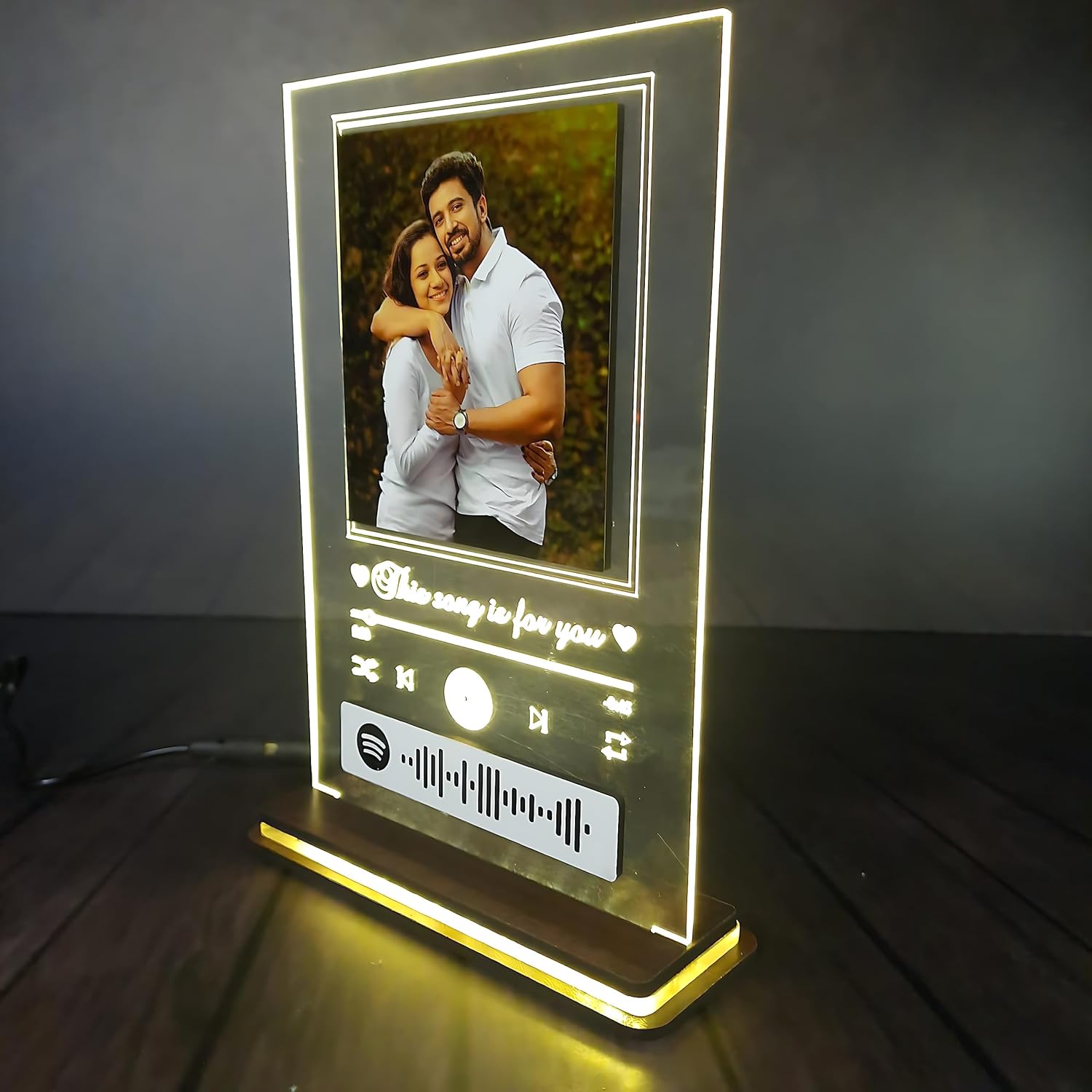 Mclear PHOTO FRAME WITH LIGHT ACRYLIC 3D Illusion Photo Frame LED Lamp ...