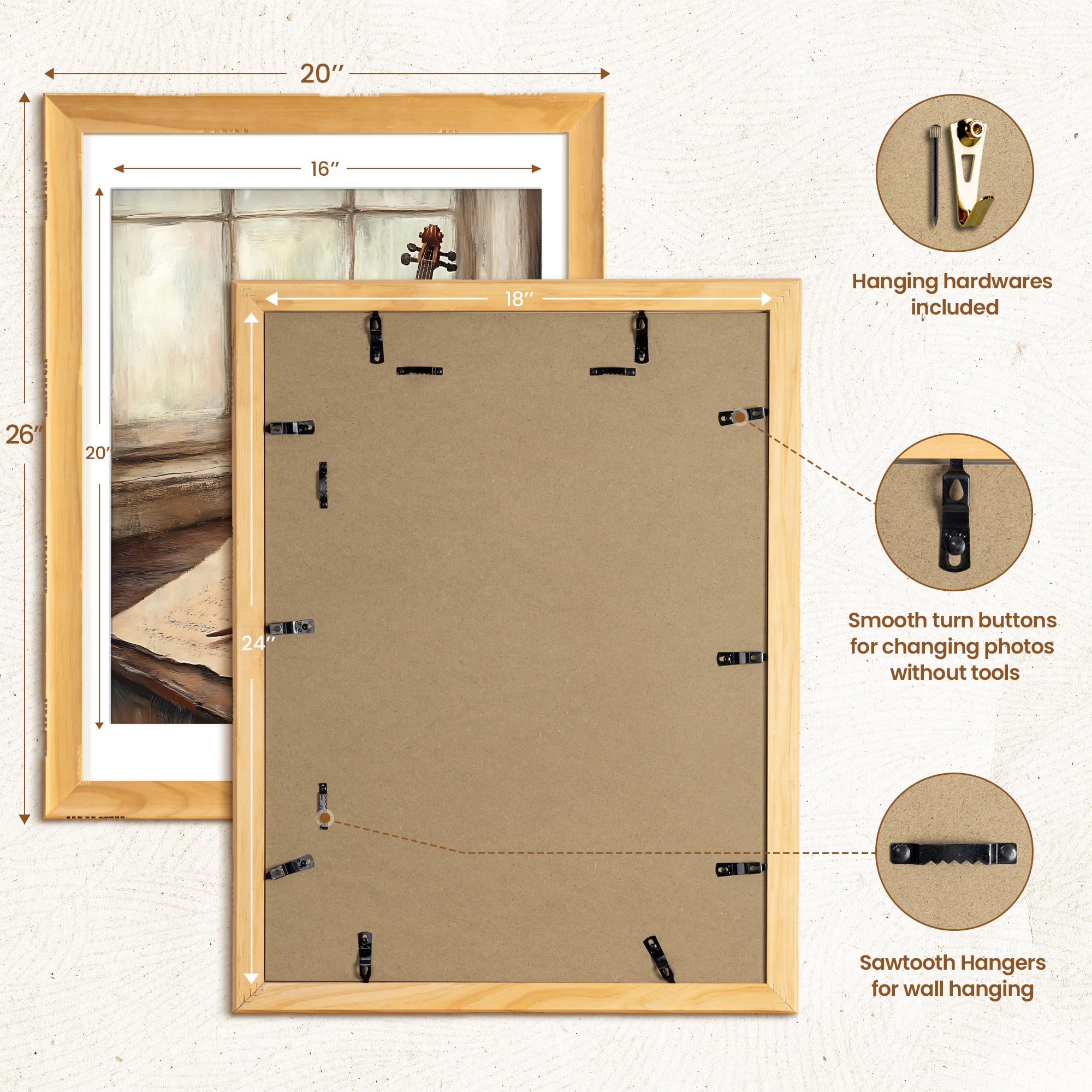 Snapklik.com : Axeman Rustic 18 X 24 Picture Frame