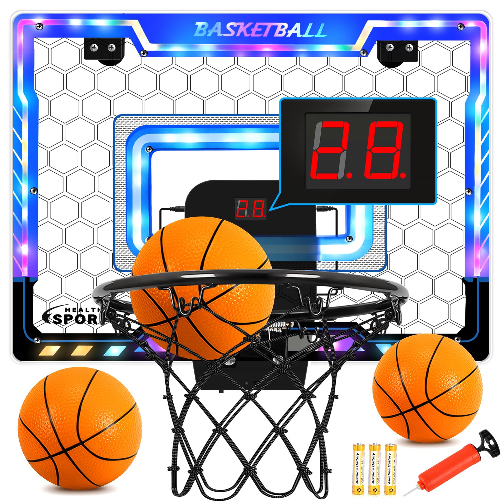 Amazon.com: AOKESI Basketball Hoop Indoor for Kids, Mini Basketball ...