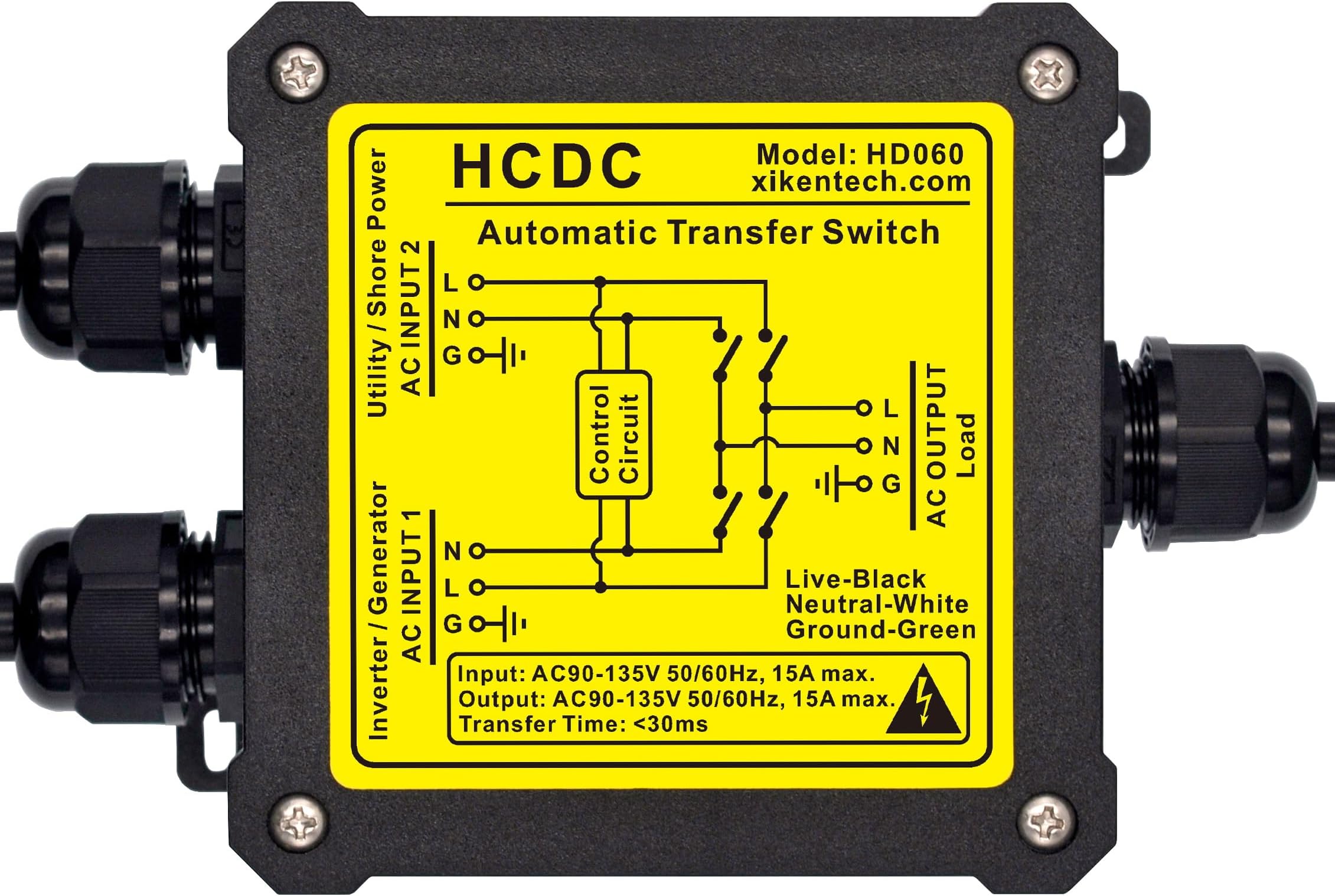 Amazon.com: Dual Power Automatic Electrical Transfer Switch for ATS 2P ...