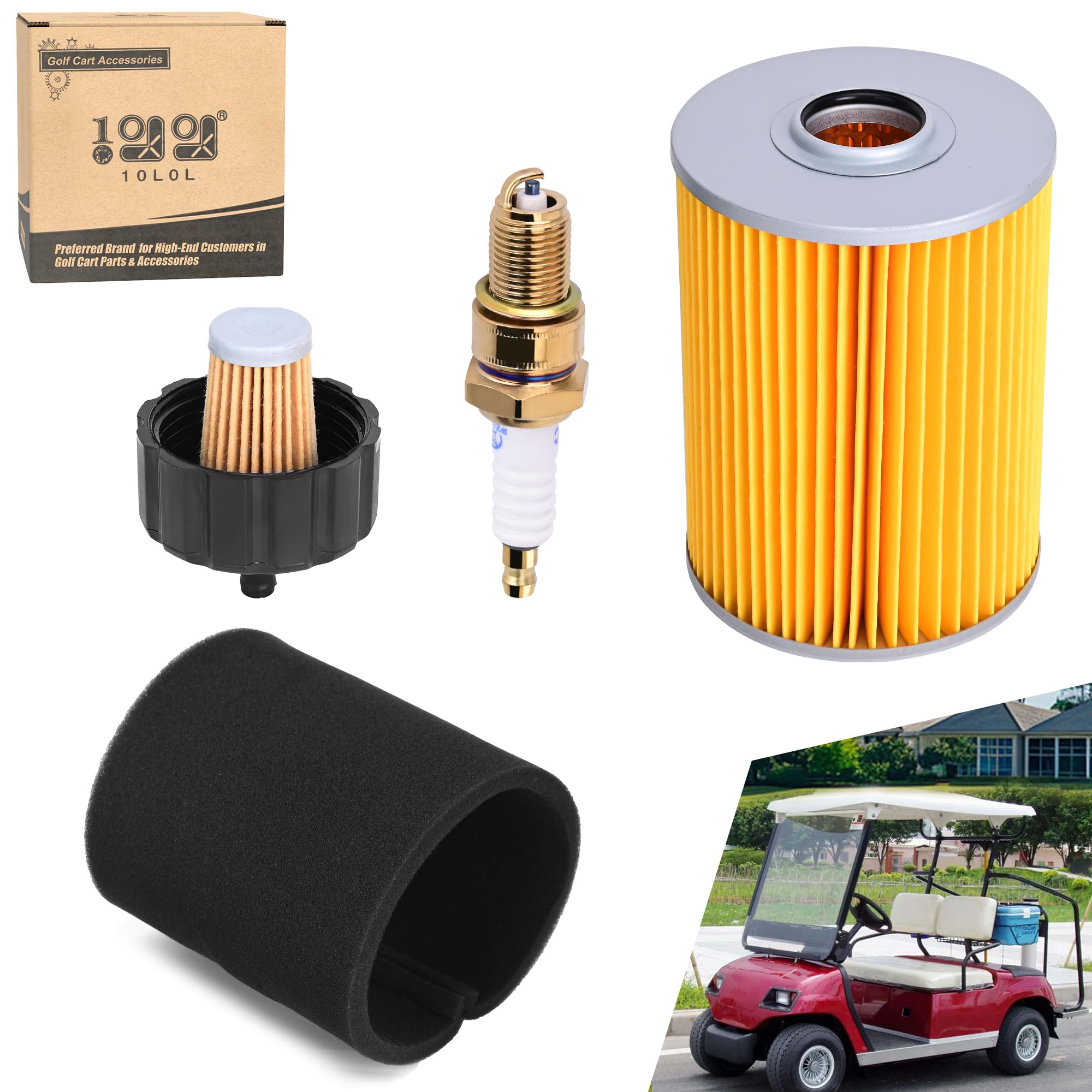 Amazon.com: 10L0L Golf Cart Air Filter Tune Up Kit for Yamaha G2 G8 G9 ...