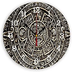 Amazon.com: Wall Clocks Aztec Vintage Aztec Calendar Mayan_Native ...
