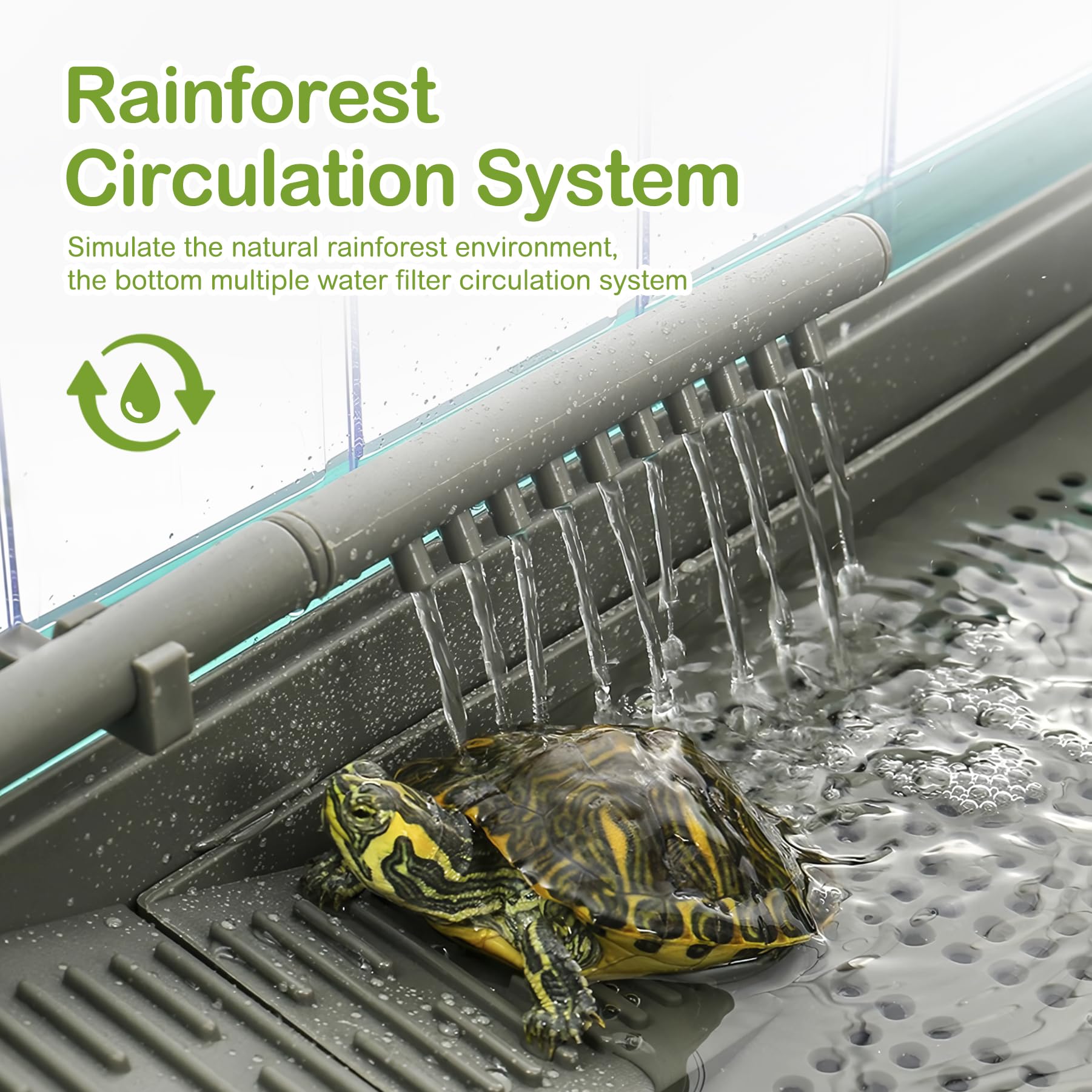 Turtle Tank Kit, Acrylic Turtle Habitat Starter Terrarium, Aquatic ...