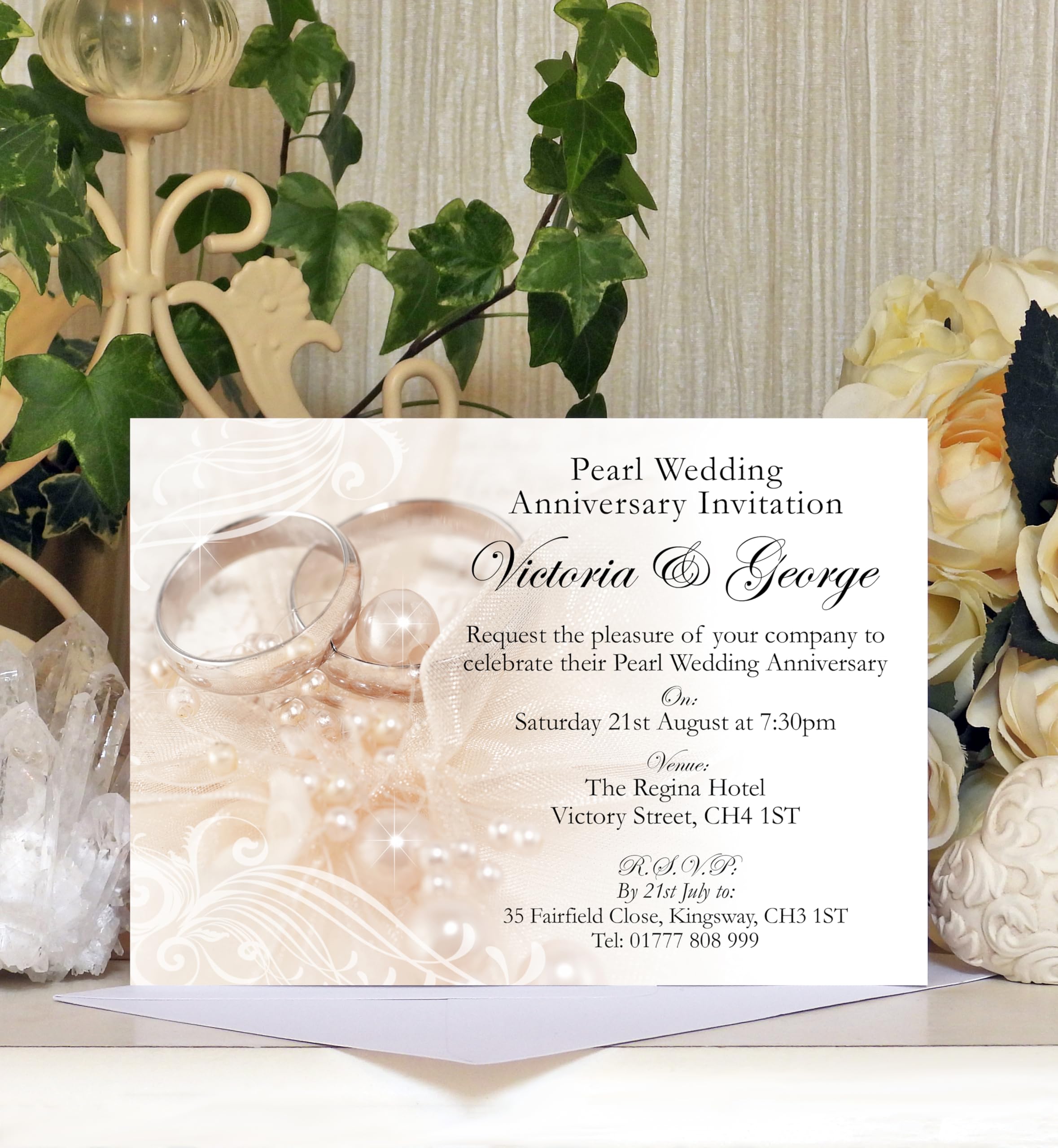 30th Wedding Anniversary Invitation Wording Personalised Anniversary