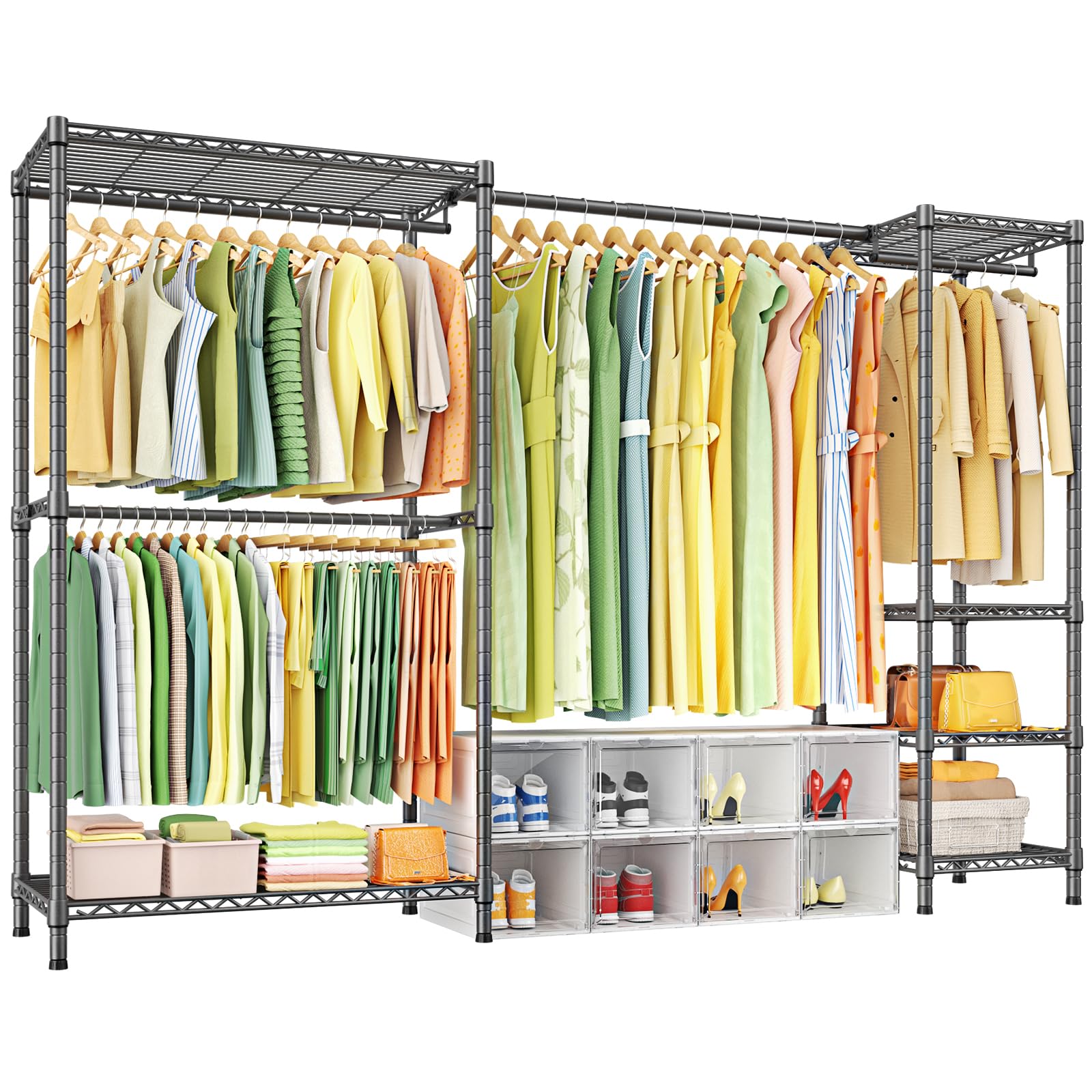 Amazon.com: Ulif E10 Clothes Rack（With Stretchable Hanger Rod ...