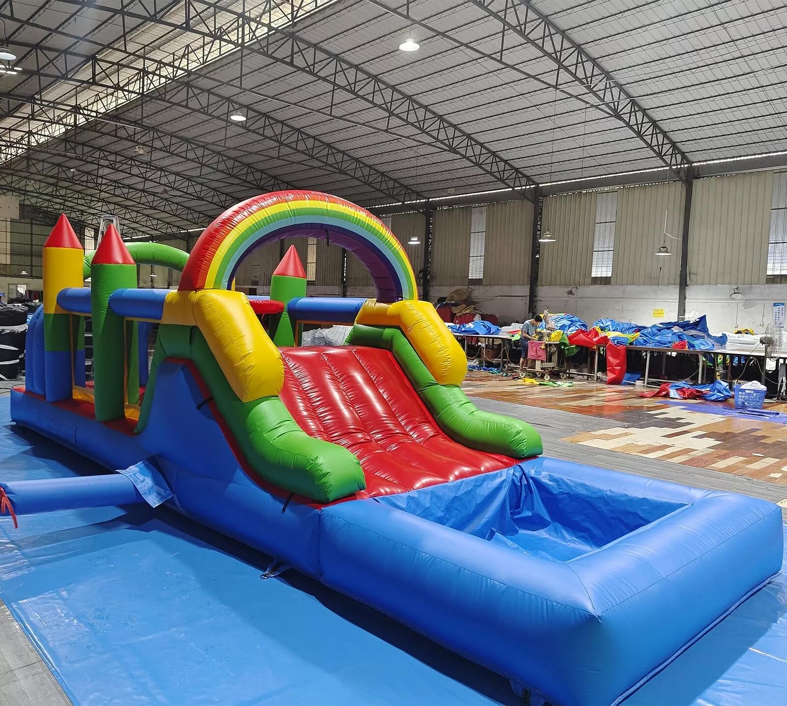 Amazon.com: Inflatable Obstacle Course Bounce House for Adult Kids 5-12 ...