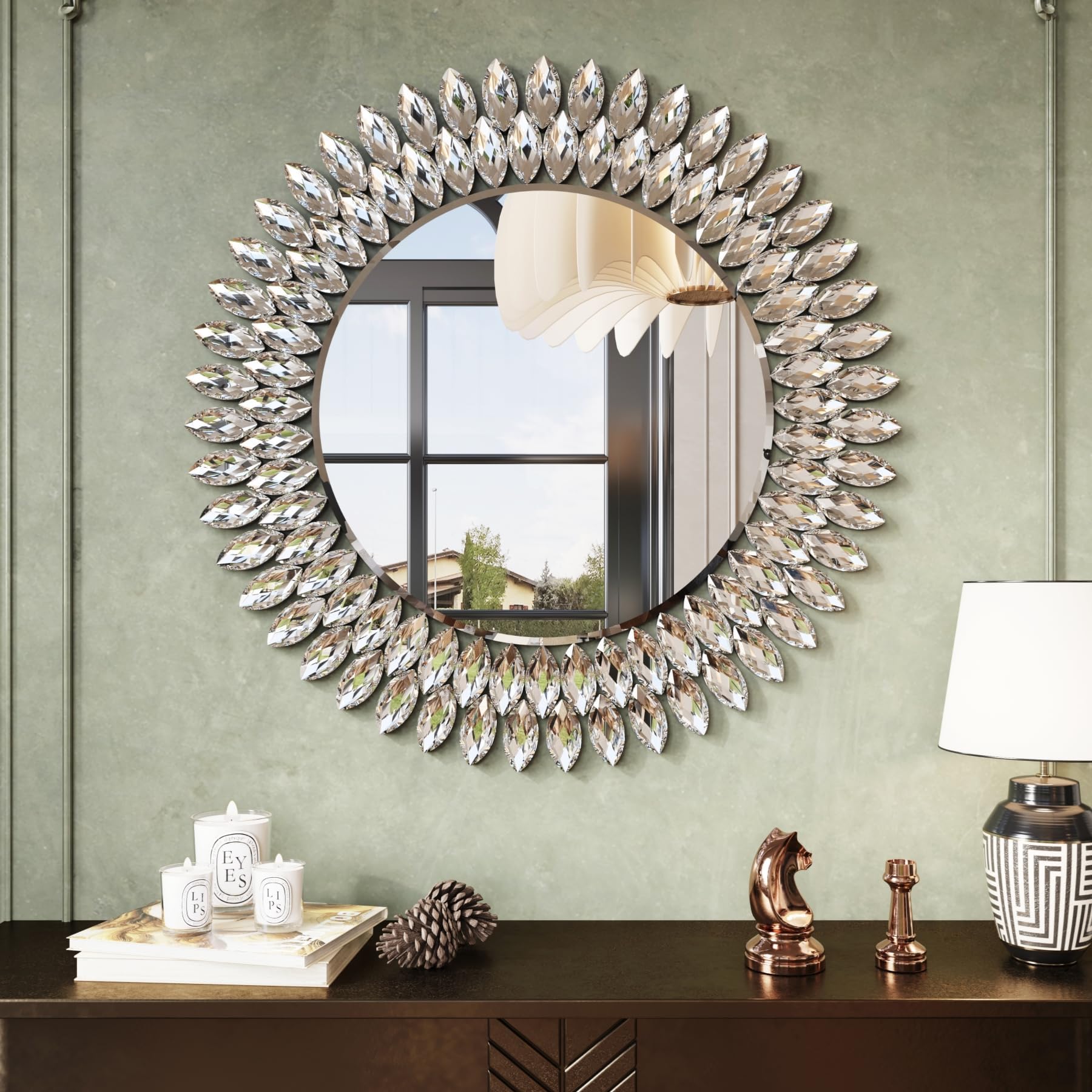 Amazon.com: Vortex - Round Mirror-2 Inches Tall and 47 Inches Wide ...