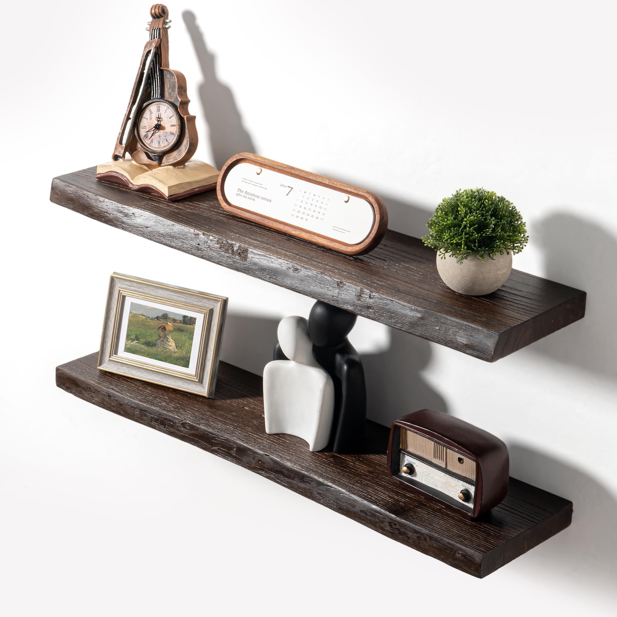 Amazon.com: Axeman 36 inch Floating Shelves for Wall - 8'' D Live Edge ...